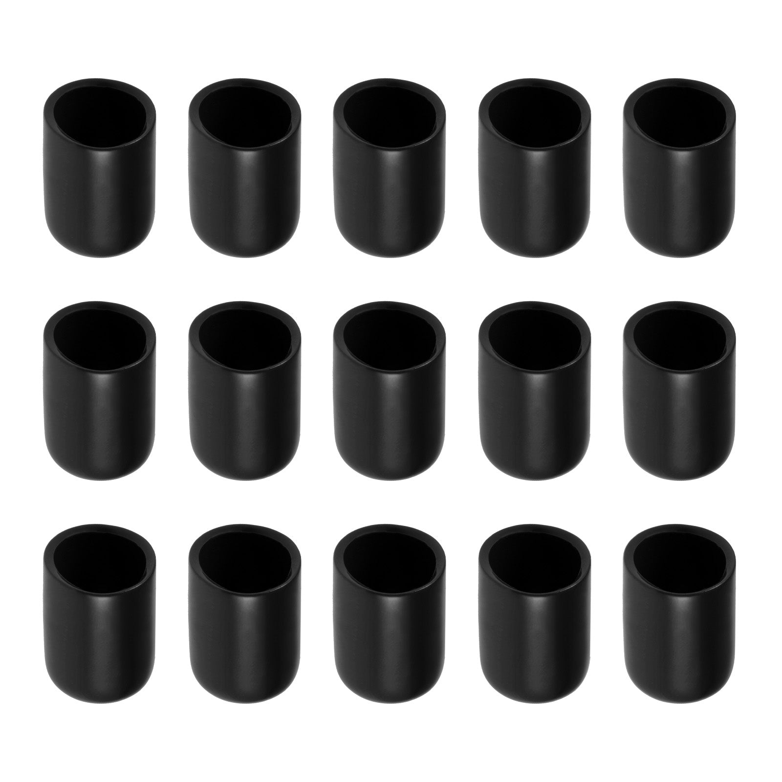 Screw Thread Protector Cover Rubber End Caps 1/2" ID/Black/20 Pcs ...