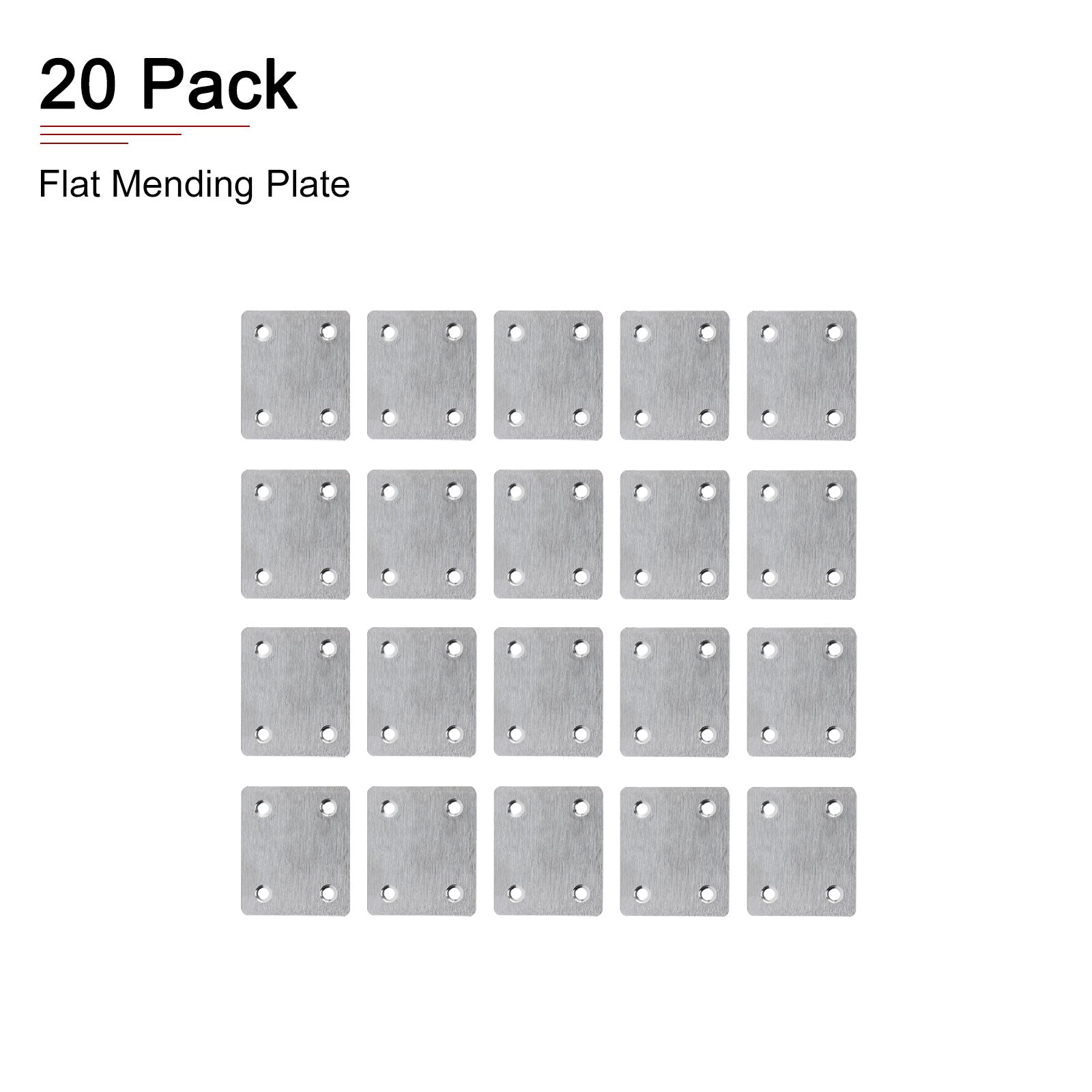 20Pack 60x38mm Flat Straight Brace Plate Stainless Steel Brace Plate ...