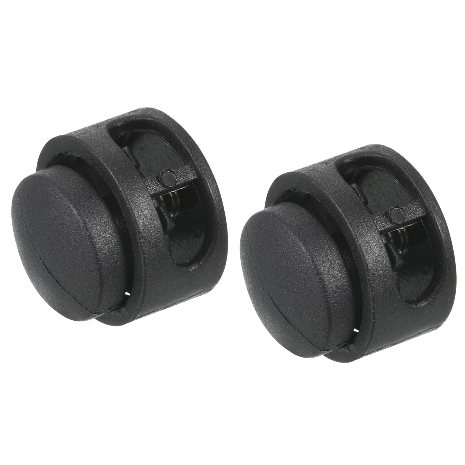 10pcs Plastic Cord Lock End Spring Stopper (0.59" x 0.67") Double Holes ...