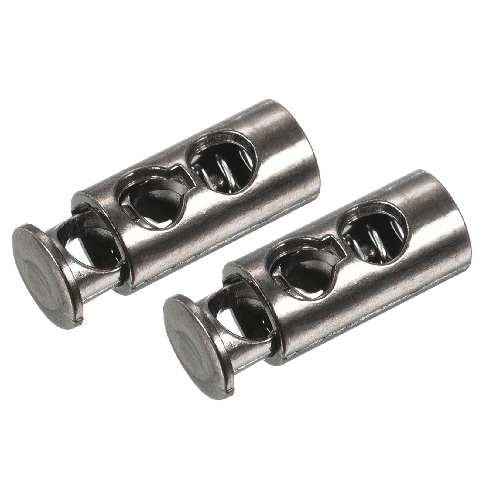 Plastic Cord Lock (0.2")10pcs, Dual Holes Spring Loaded Cord Lock ...