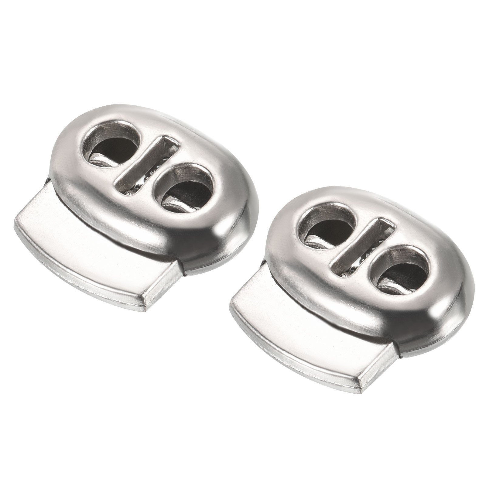 Cord Lock Stopper End 50Pcs, Plastic Double Hole Stopper Spring Toggle ...