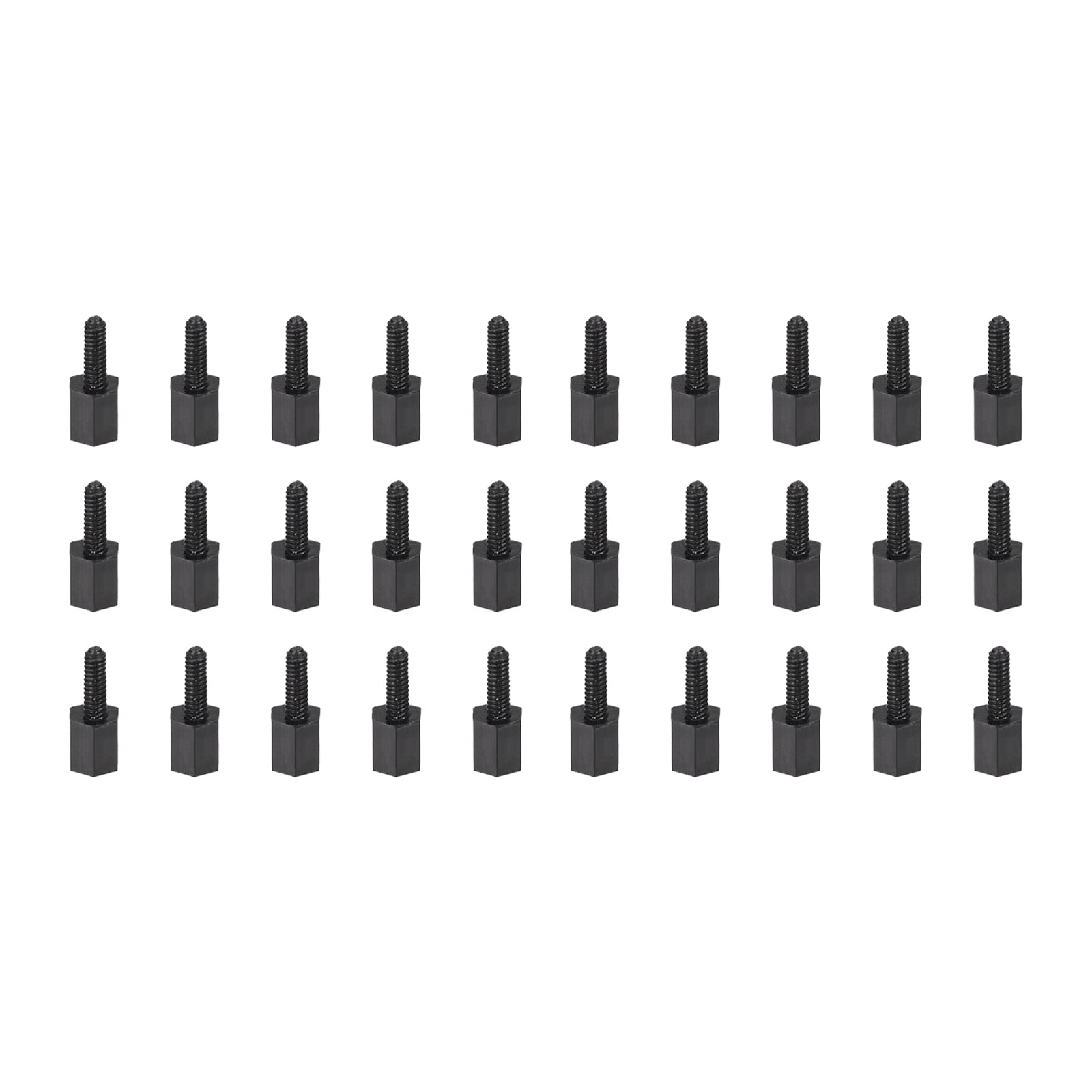M2 x 5 mm + 6 mm Male to Female Hex Nylon Spacer Standoff 30pcs ...