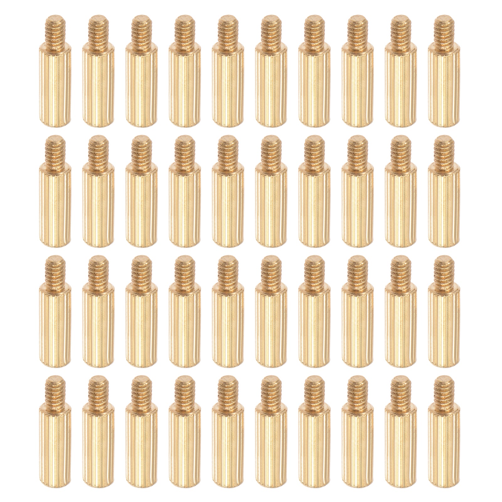 40 Pcs M2 Standoff Screws, Brass Knurled PCB Standoffs (Gold Tone, 8mm ...