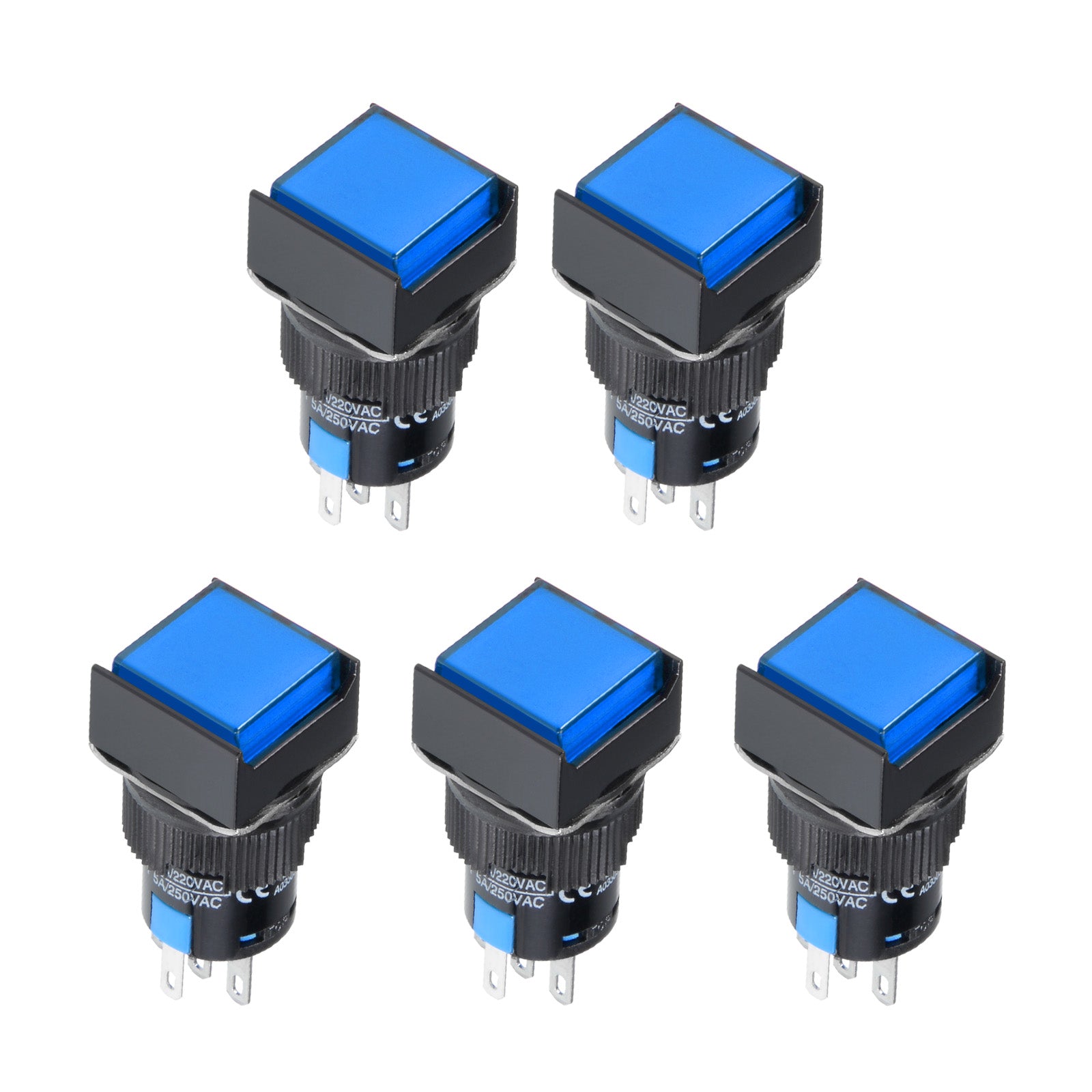 Push Button Switch Momentary Rectangular Power Button, [for Light Relay ...