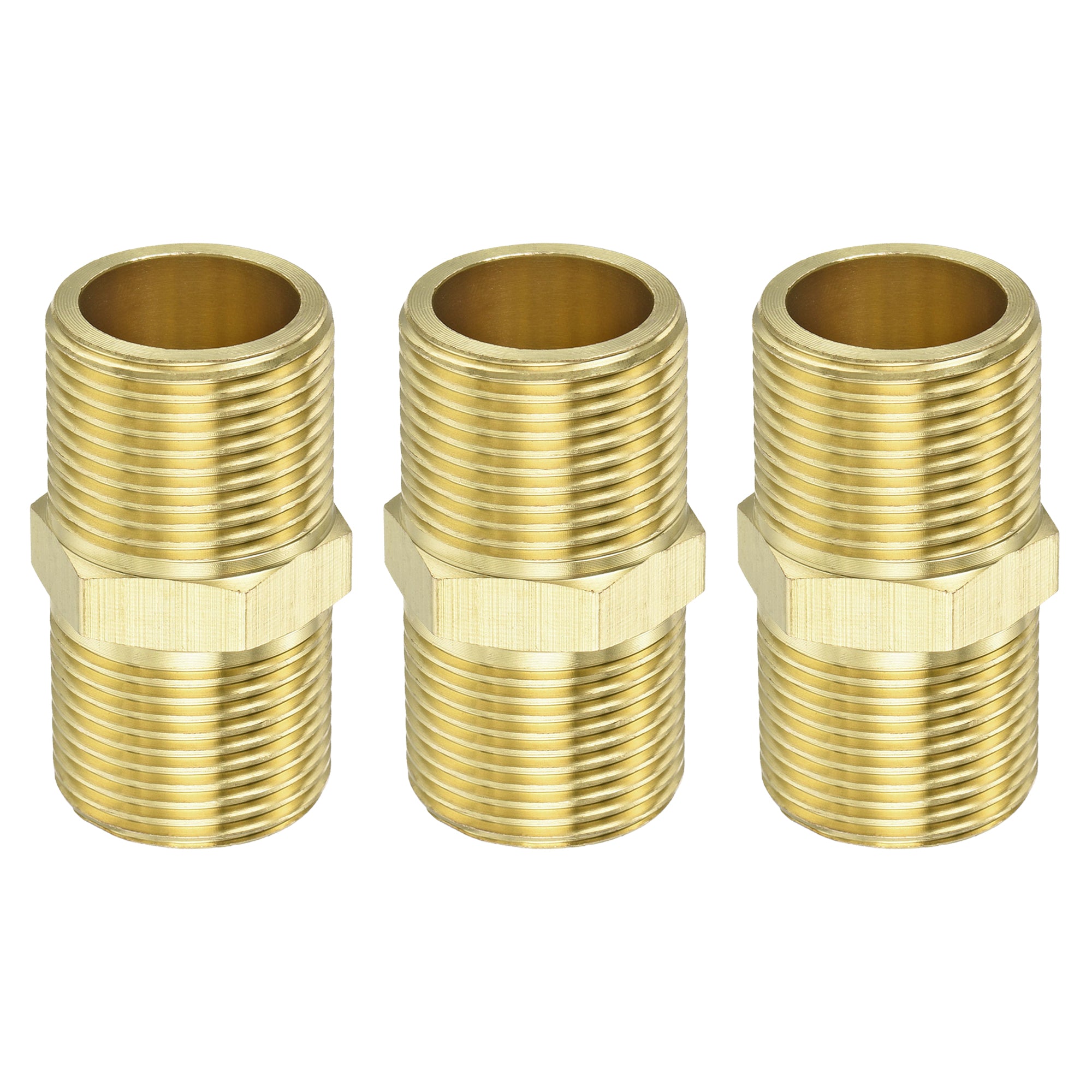 Brass Male to Male Nipple Pipe Fitting Extension, Apply to Outdoor ...