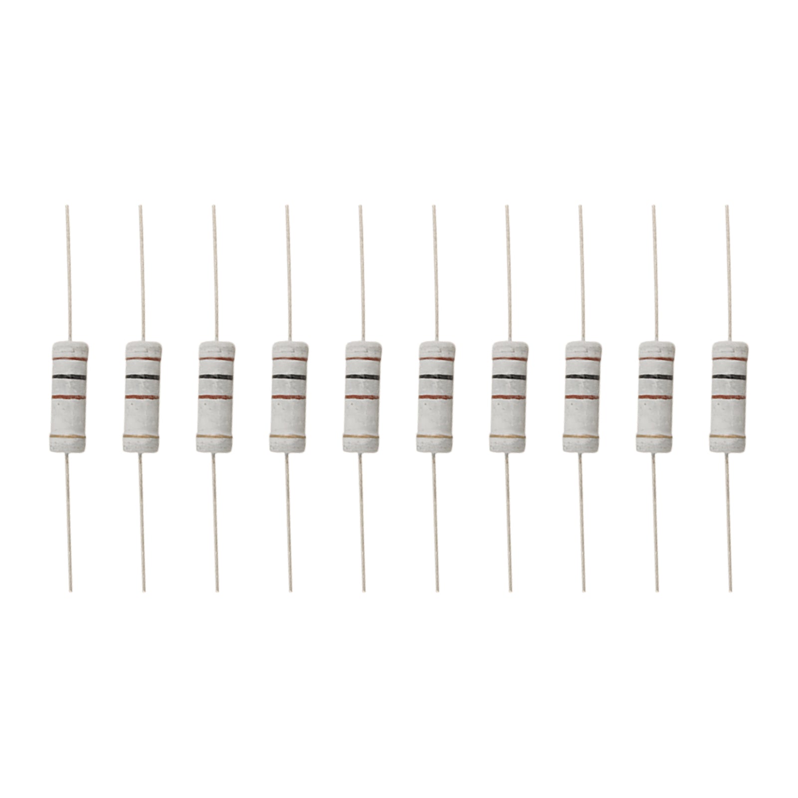 10 Pcs Metal Oxide Film Resistors,Axis Lead Resistor(Grey,5W,100 Ohm ...