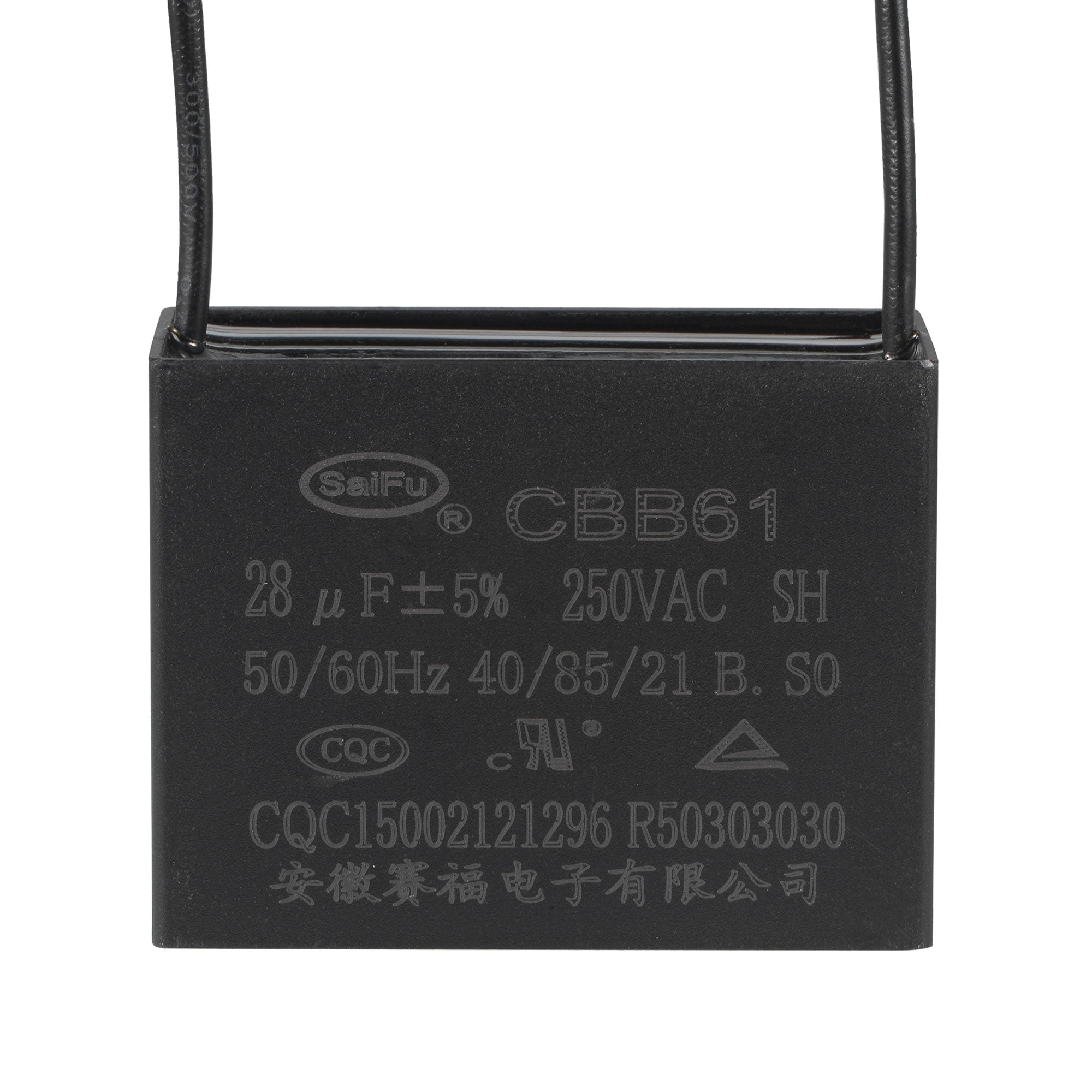 Ceiling Fan Capacitor CBB61 Polypropylene Film 28uF 250V AC 2 Wires 50 ...