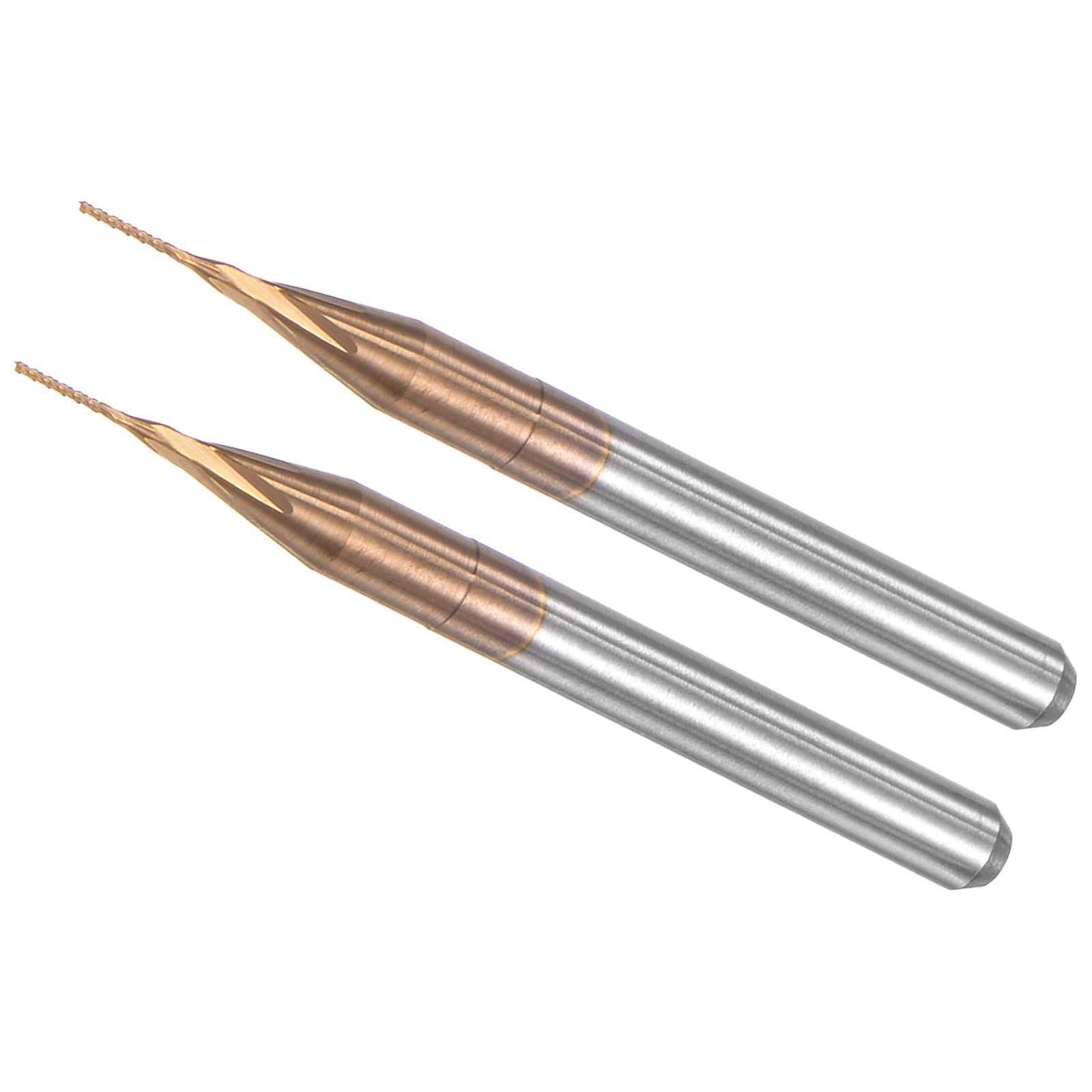 2pcs 3.175mm Shank 0.4mm Diameter Ti-Coated Carbide Corn End Mill CNC ...