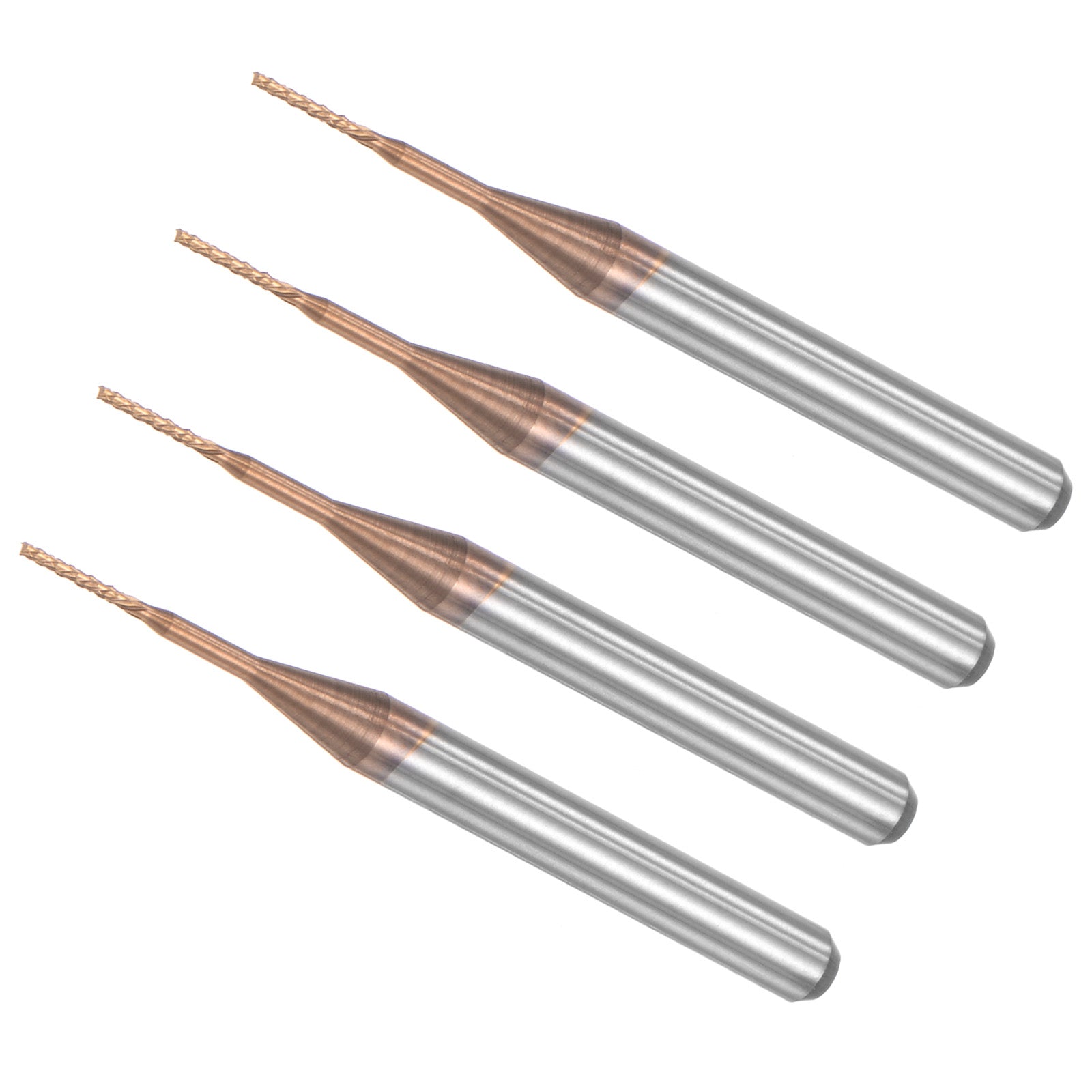 4pcs 3.175mm Shank 0.6mm Left Hand Ti-Coated Corn End Mill CNC Router ...