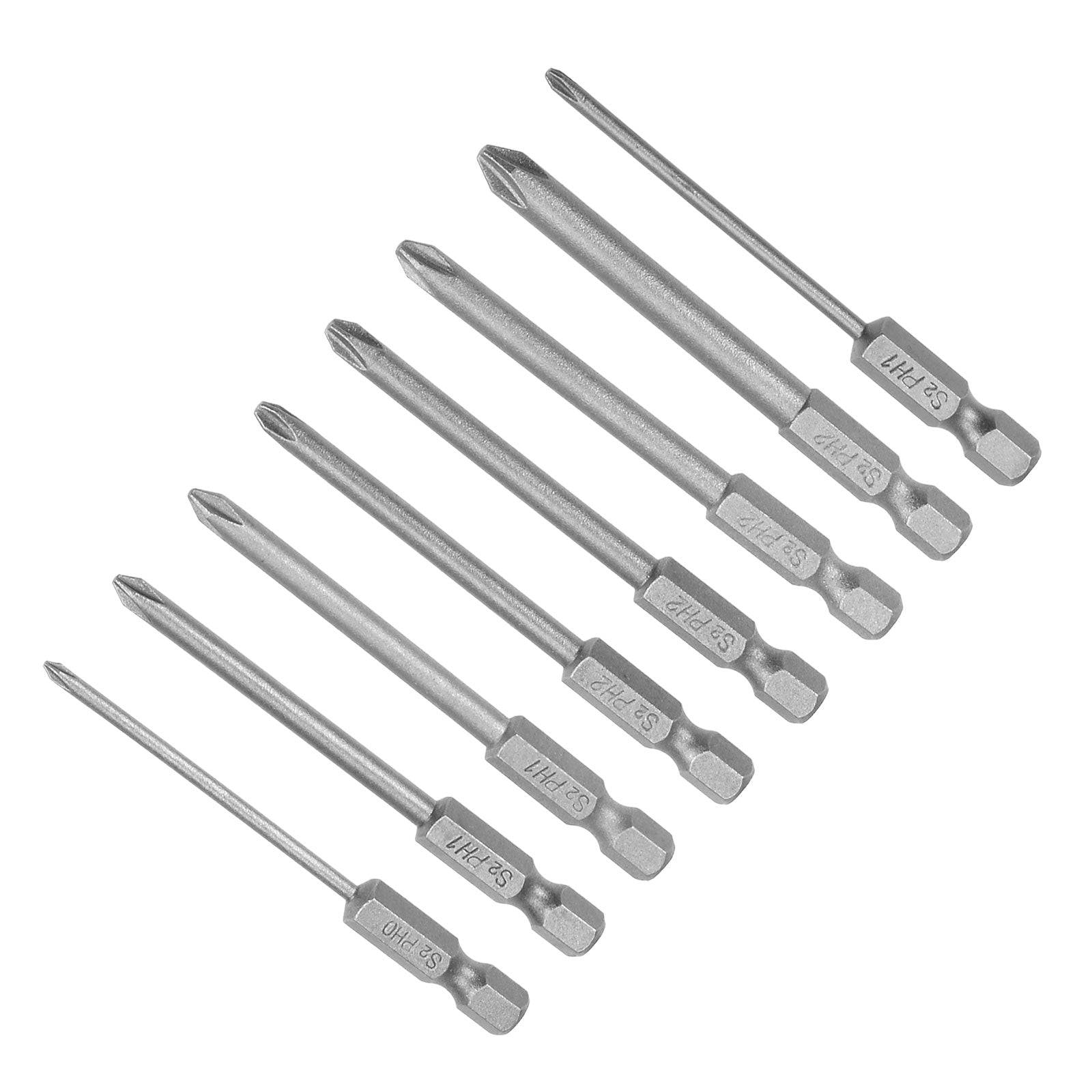 Phillips Screwdriver Bit Set 2.4PH0-6PH2 75mm 1/4" Hex Shank Cross Bit ...