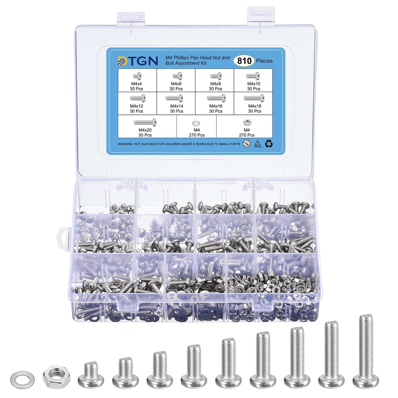 M4x4/6/8/10/12/14/16/18/20mm(DxH) Phillips Pan Head Machine Screws ...