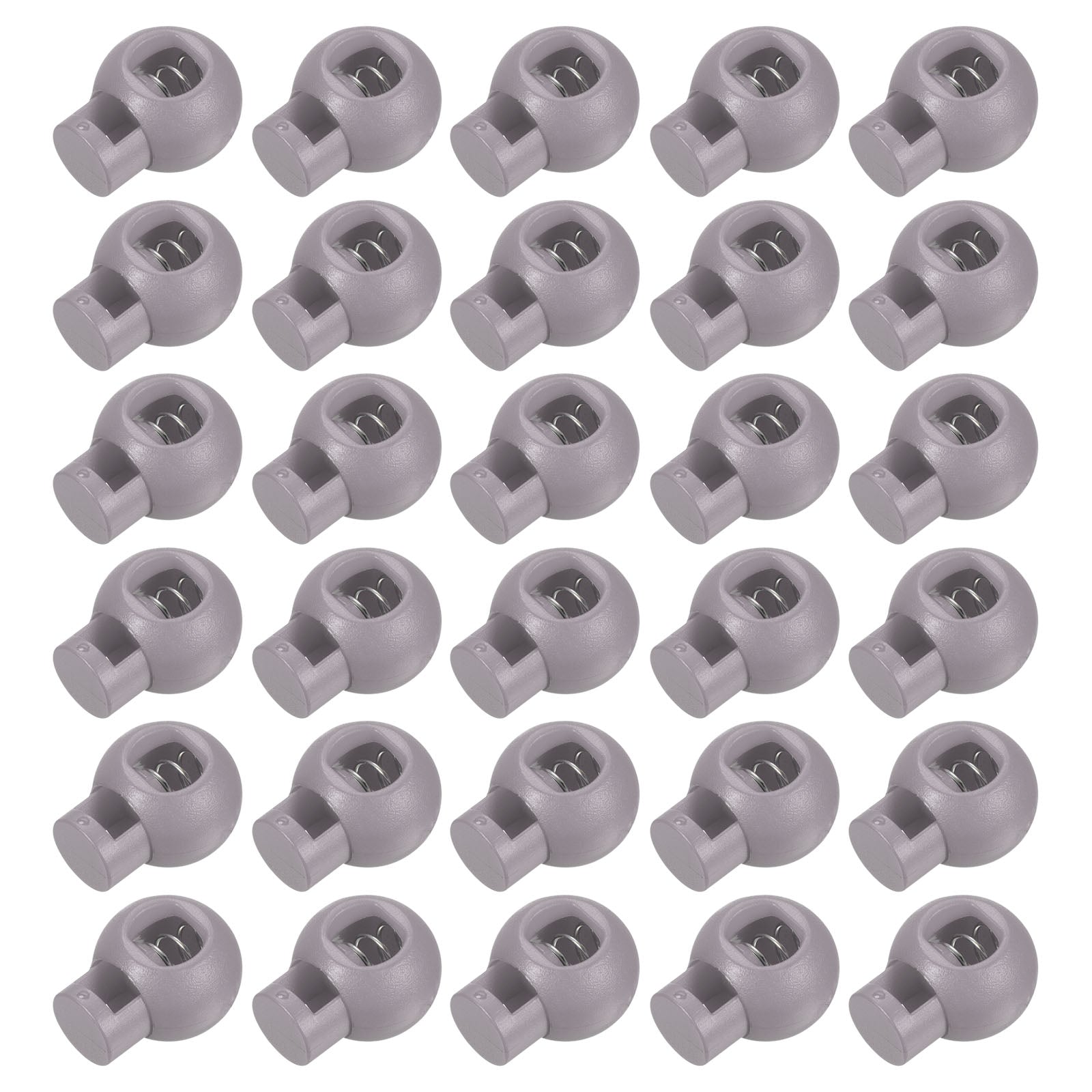 30 Pack Plastic Spring Cord Locks - Single Hole Ball Spring Toggle ...