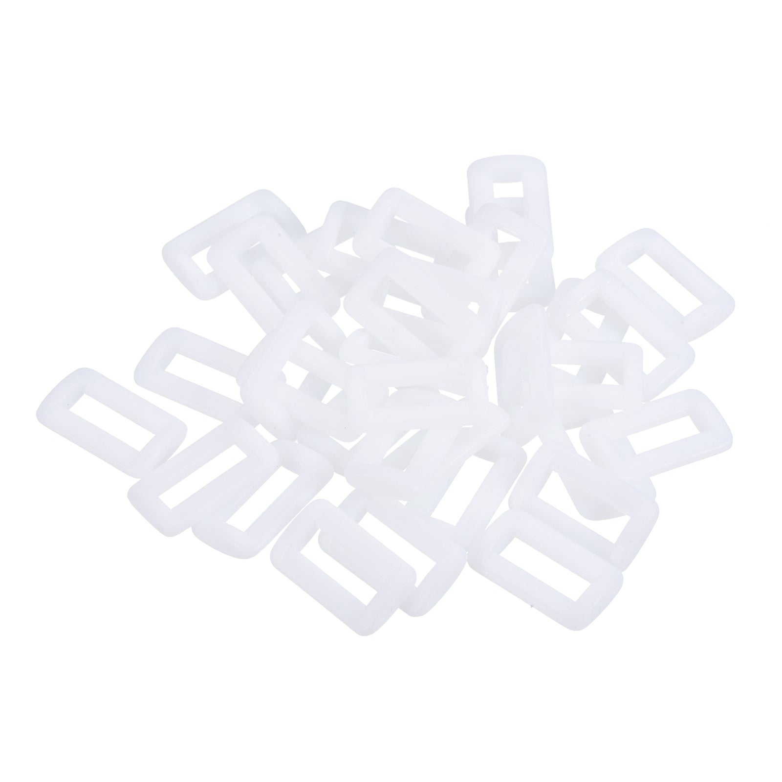 50 Pack Rectangle Buckle, Plastic Ring Buckle Webbing Slider, Bright ...