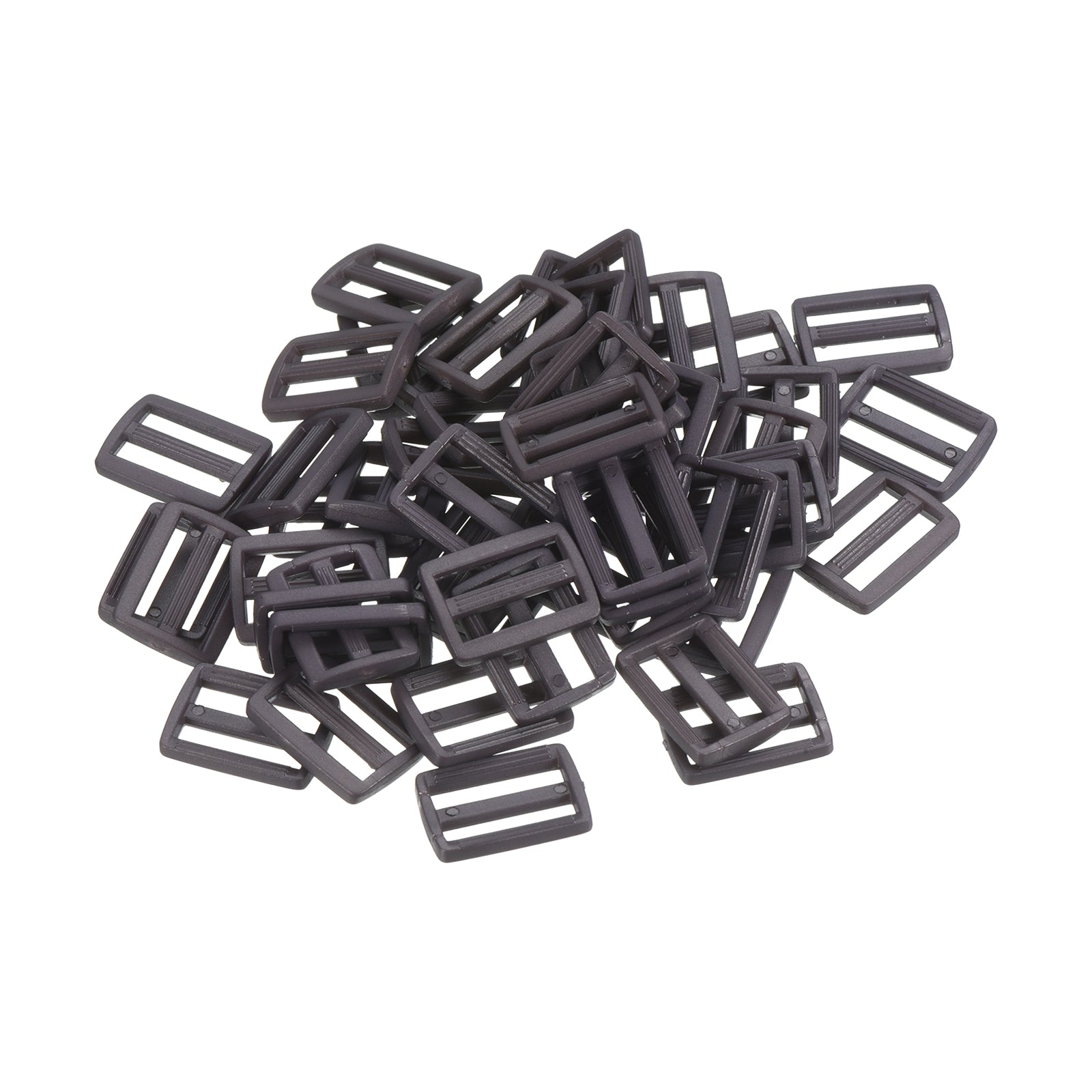 100 Pack Tri-Glide Slide, Plastic Slide Buckles Webbing Fastener, Gray ...