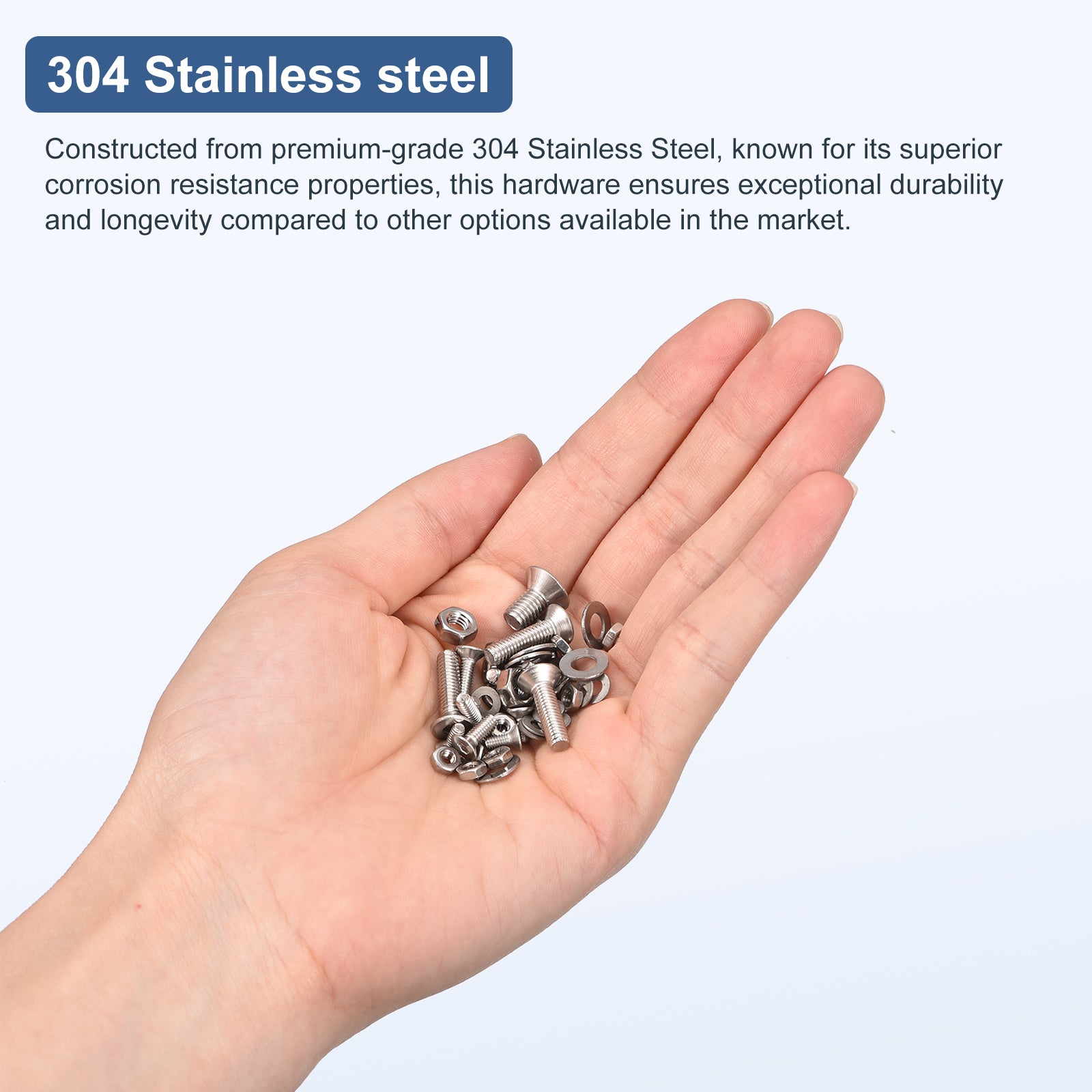 25Pcs M6 x 40mm /45mm /50mm /55mm/ 60mm Flat Hex Head Socket Cap Screws ...