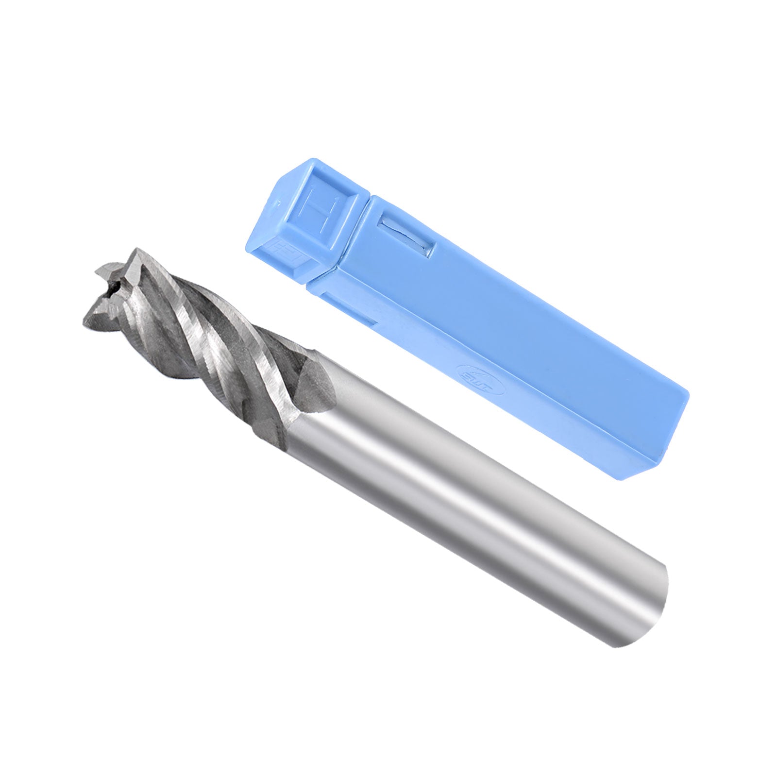 9x10x22mm High Speed Steel 4-Flute Spiral End Mill Bit W Storage Box ...