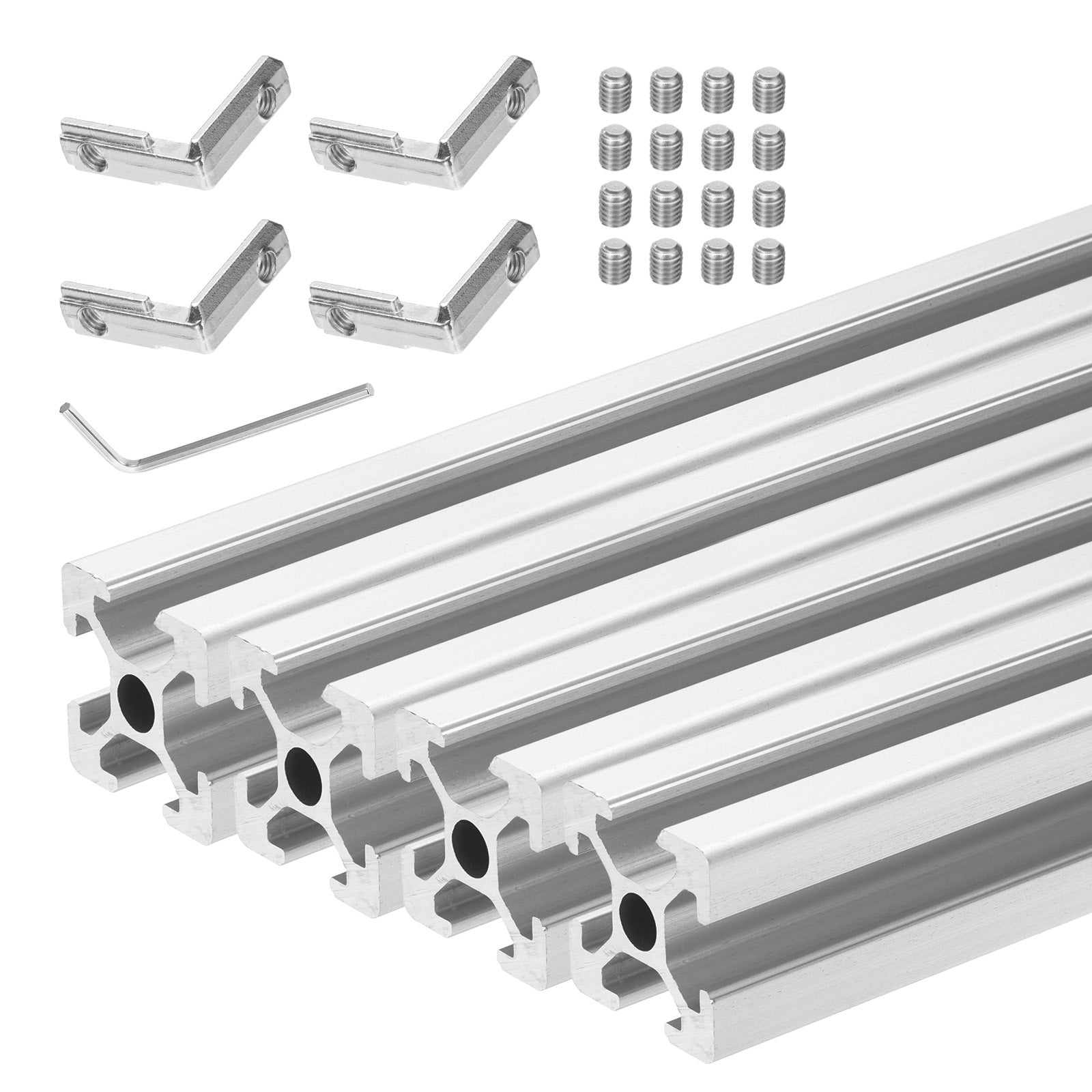 Uxcell 4pcs T Slot 2020 Aluminum Extrusion Profile 200mm x 20mm Linear ...