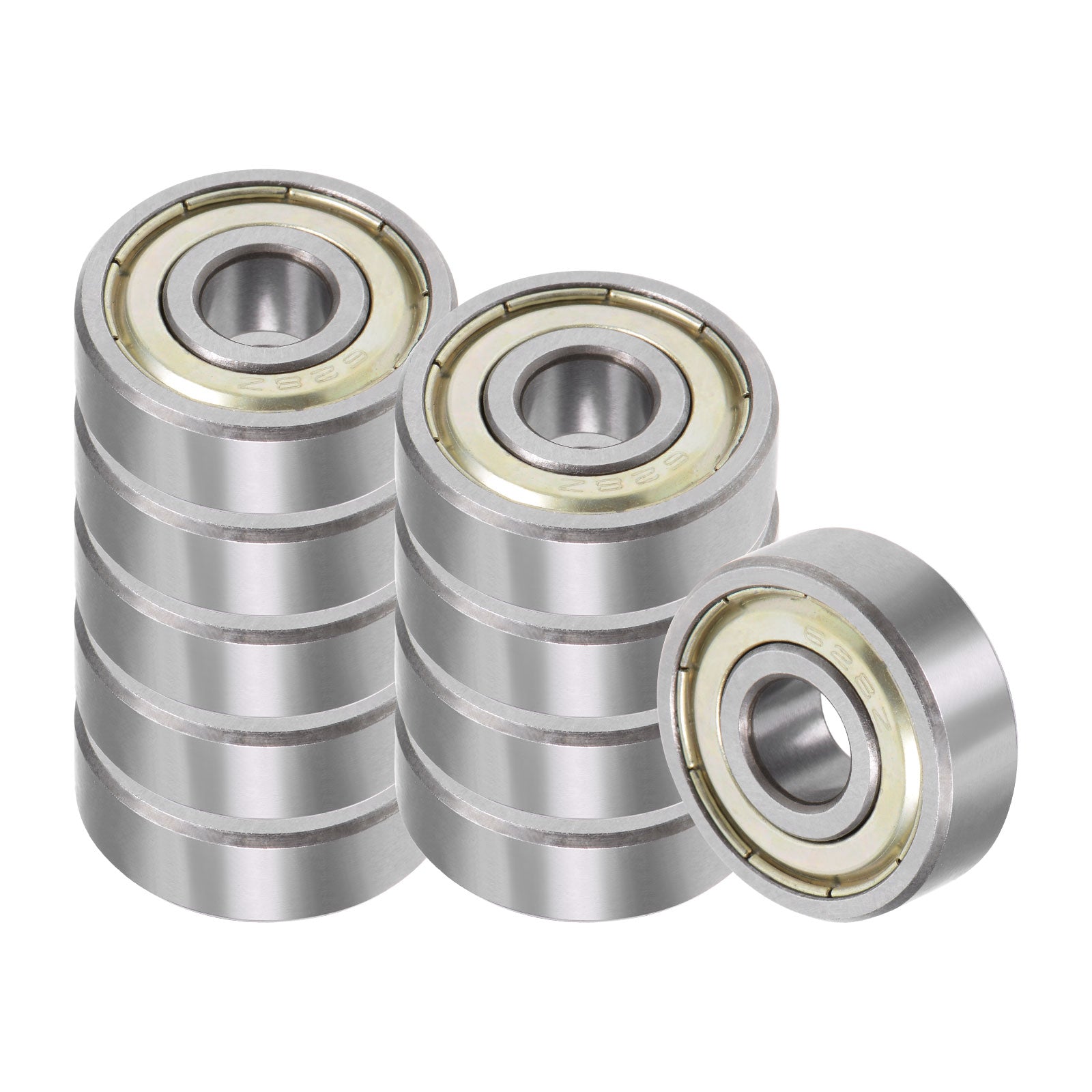 10pcs 628ZZ Deep Groove Ball Bearing - [8x24x8mm] Gcr15 for Machinery ...