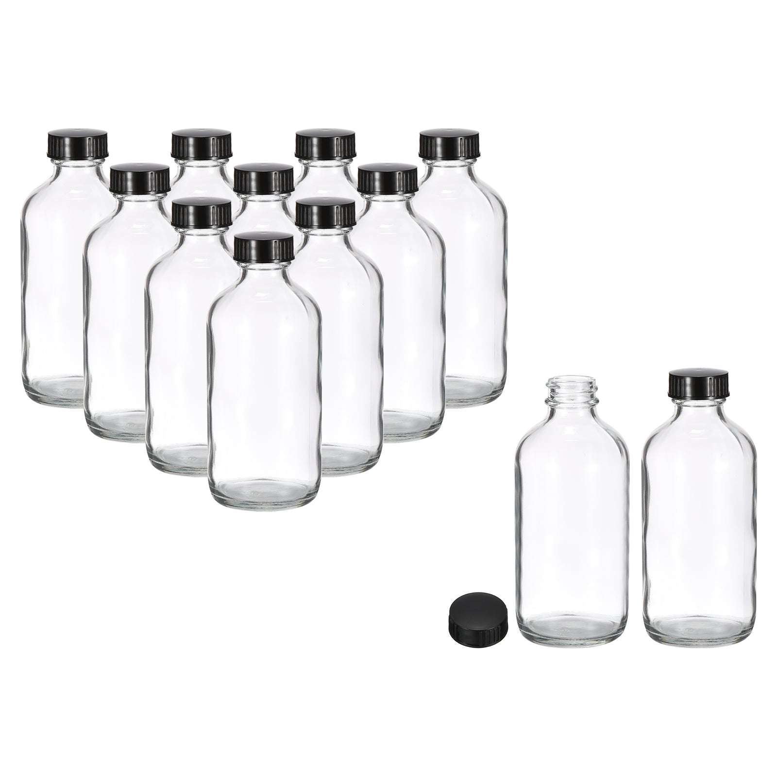 Glass Sample Bottles, Round Bottle Dispensing Bottle with Cone Cap for ...
