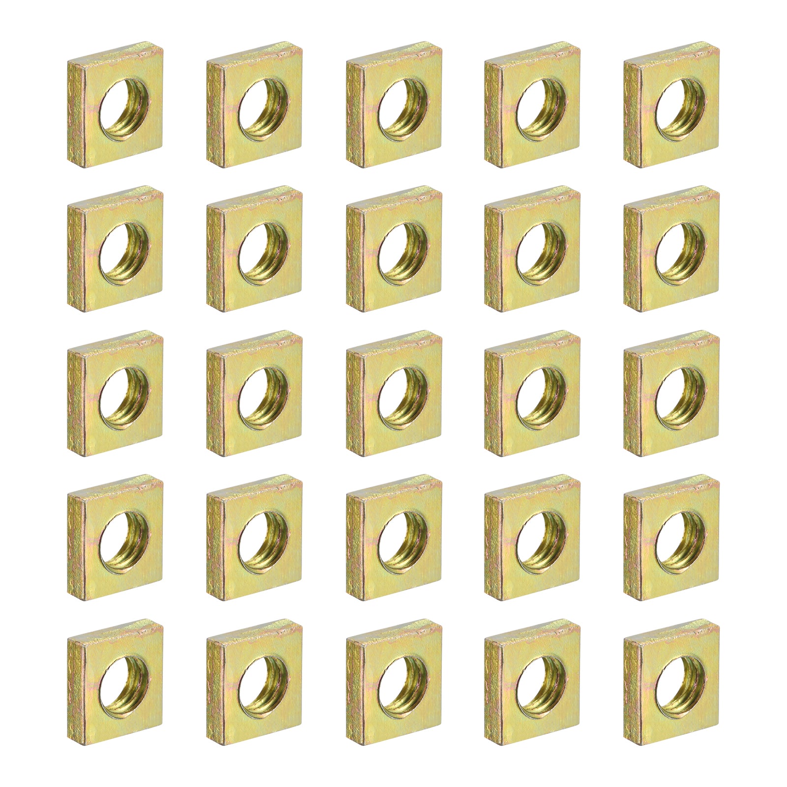 Uxcell Square Nuts, Carbon Steel Zinc Plated Coarse Thread Square Nuts ...