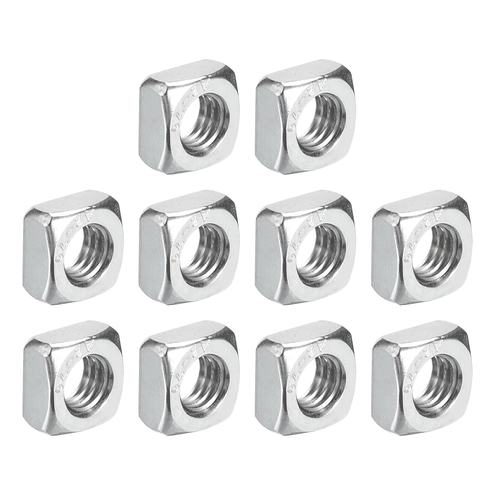 Uxcell Square Nuts, 304 Stainless Steel Coarse Thread Square Nuts ...