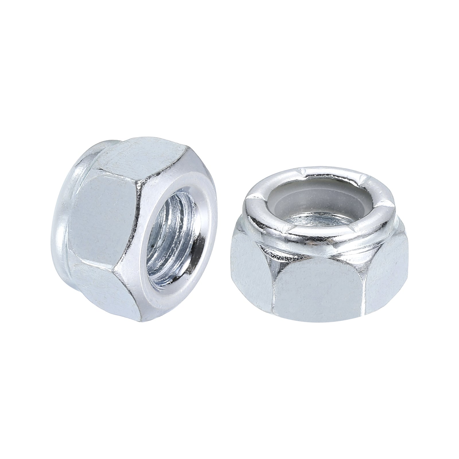 Uxcell Nylon Insert Hex Lock Nuts, Carbon Steel Self-Locking Nylon ...