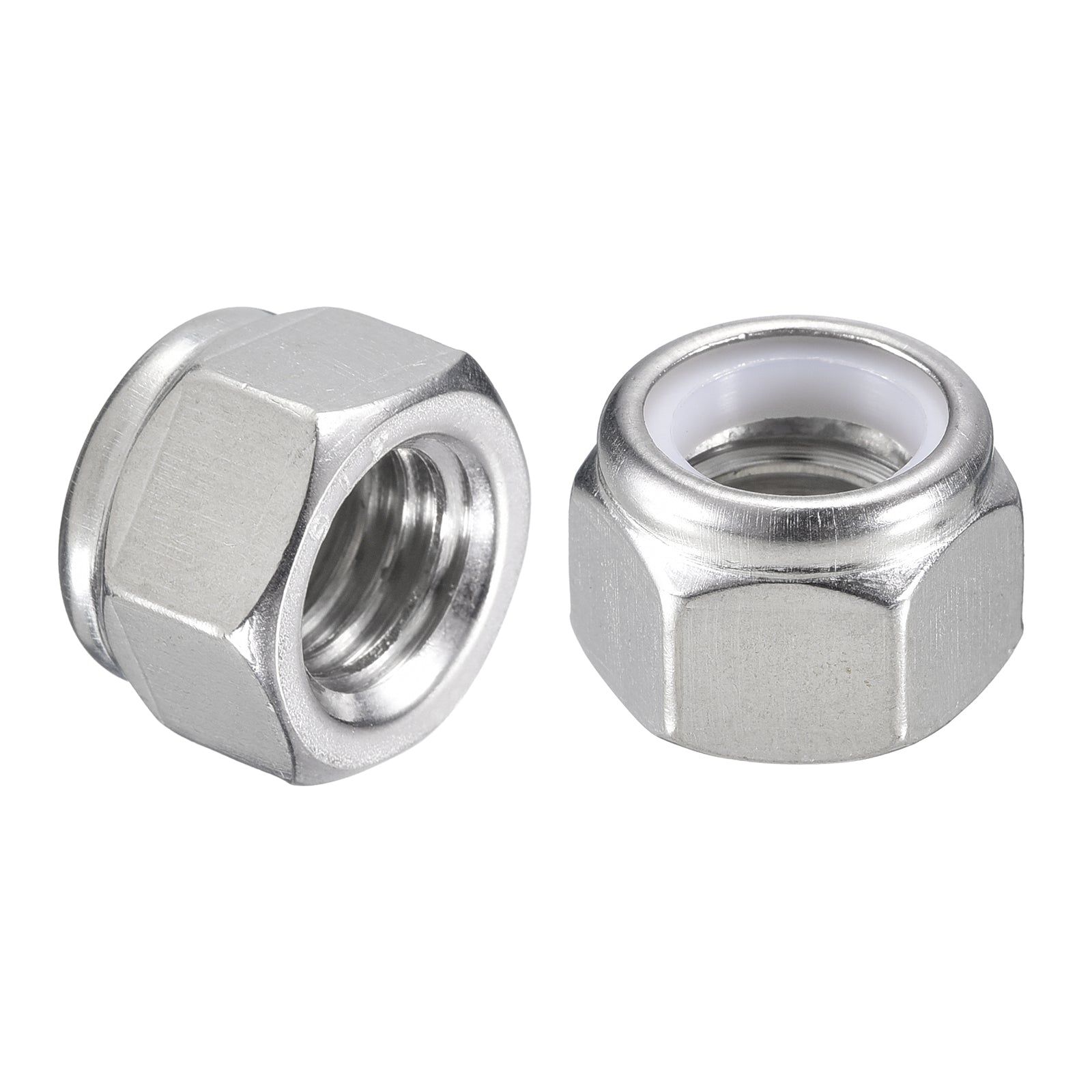 Uxcell Hex Lock Nuts, Self-Locking Stop Nut for Industrial Construct ...