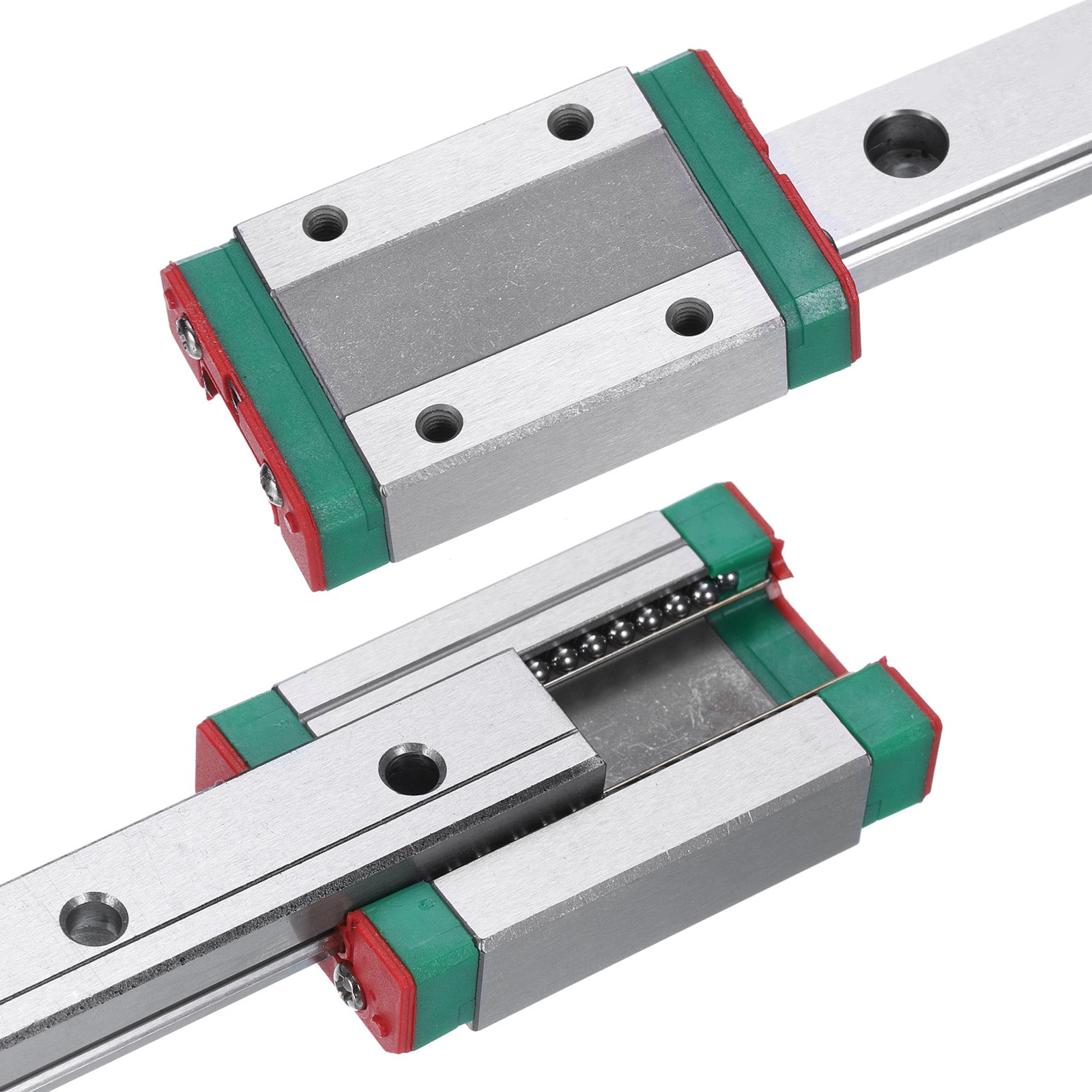 Uxcell MGN12C Bearing Steel Carriage Block with Plastic Anti-Fall Strip ...