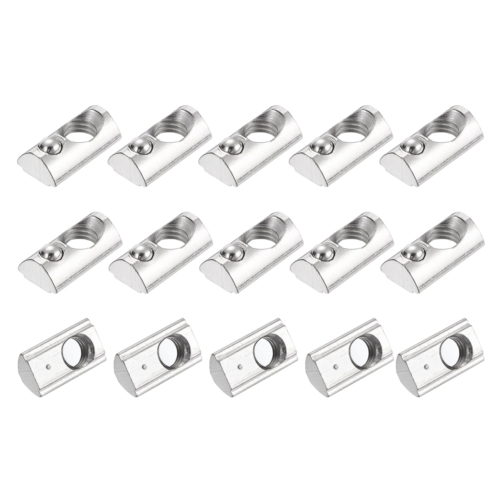 Uxcell 15Pcs M8 T Spring Nut Half Round T Nut Tee Slot 3030 Series ...