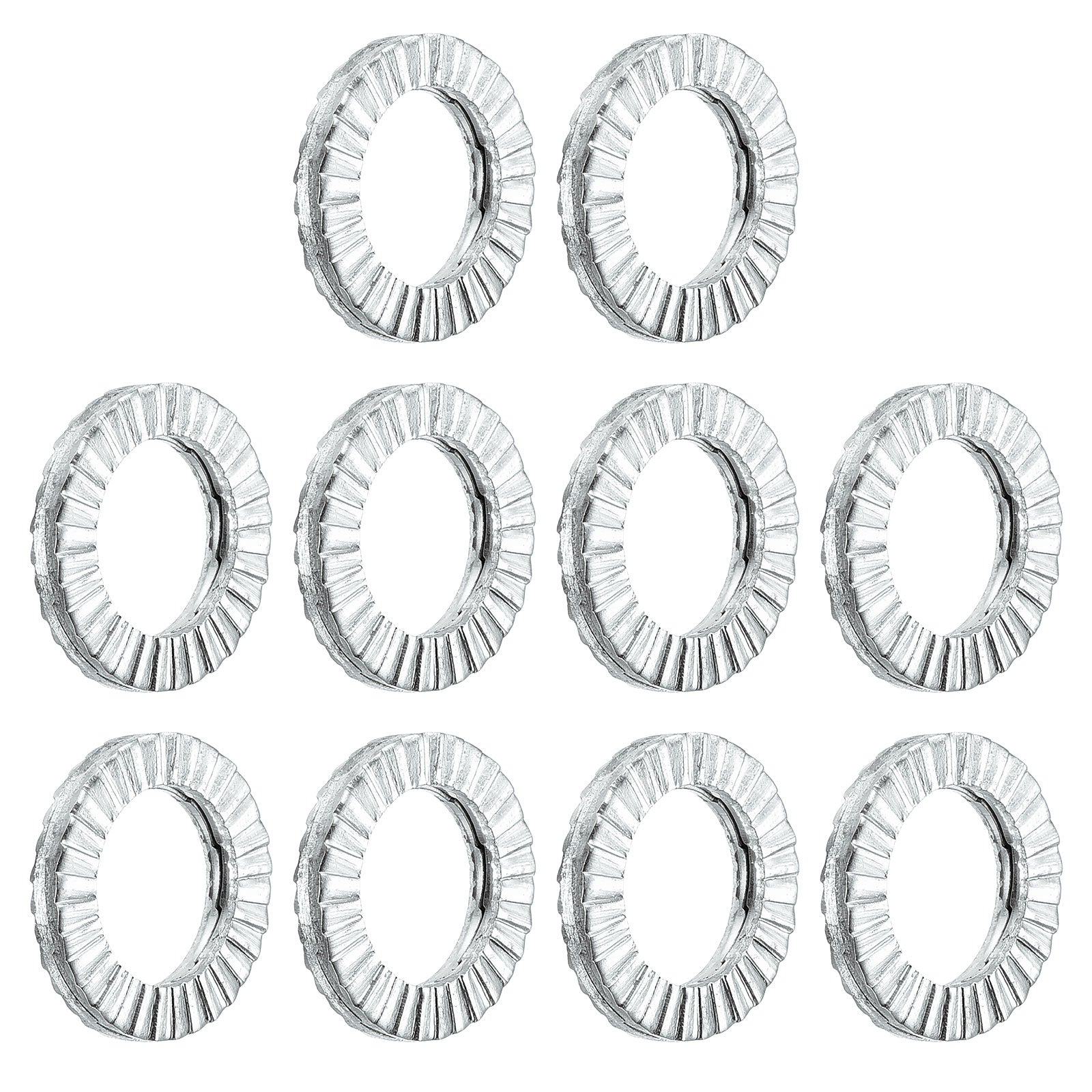 Uxcell Wedge Locking Washers, 304 Stainless Steel Washers Vibration ...