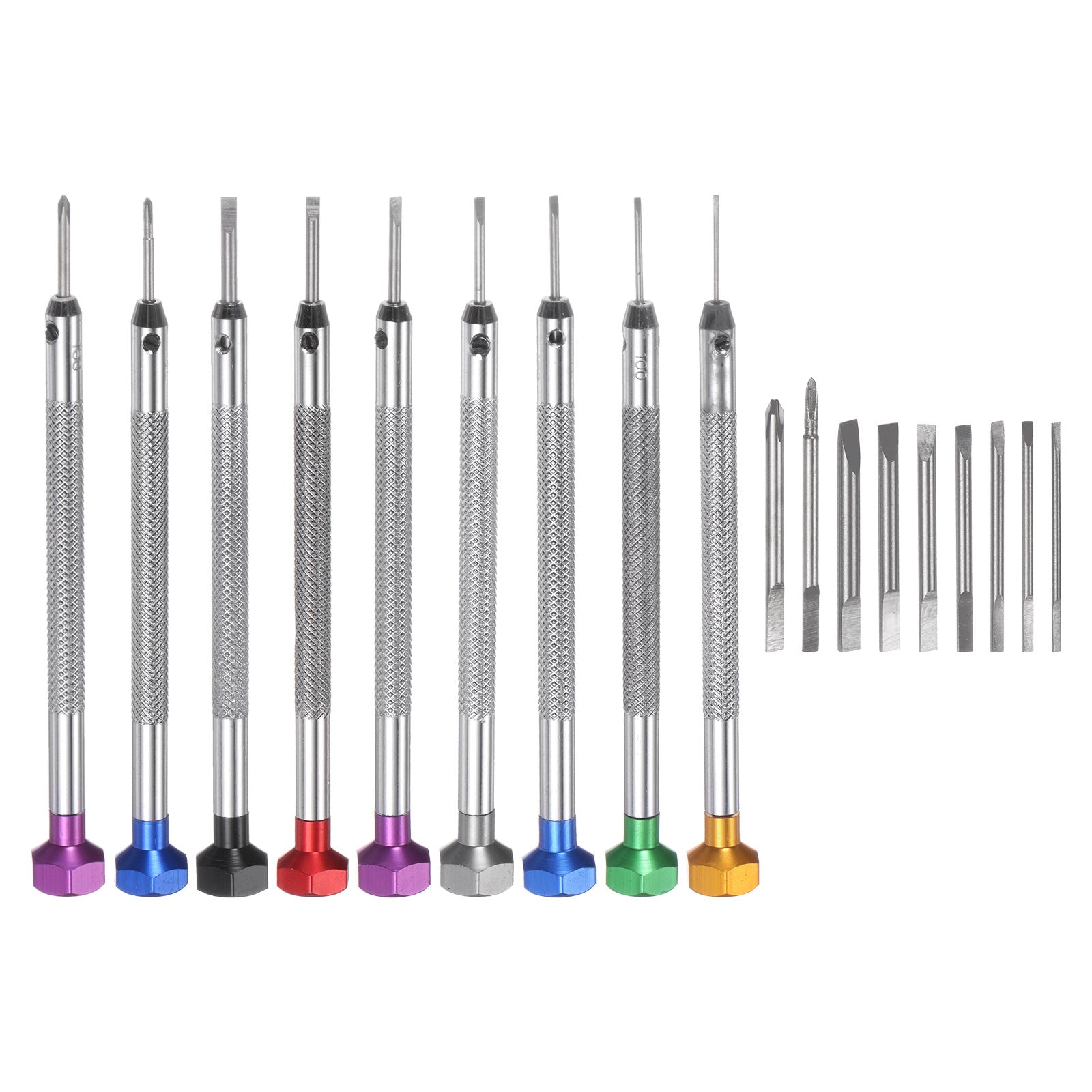 9pcs SL0.8-SL2 PH1.2 PH1.6 Steel Slotted Phillips Precision ...