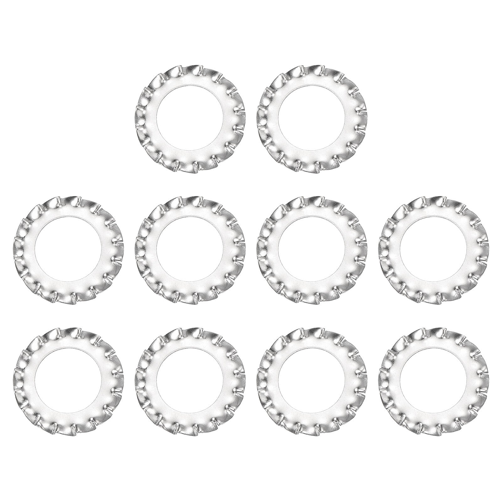 Uxcell External Tooth Washers, 304 Stainless Steel Tooth Locking Ring ...