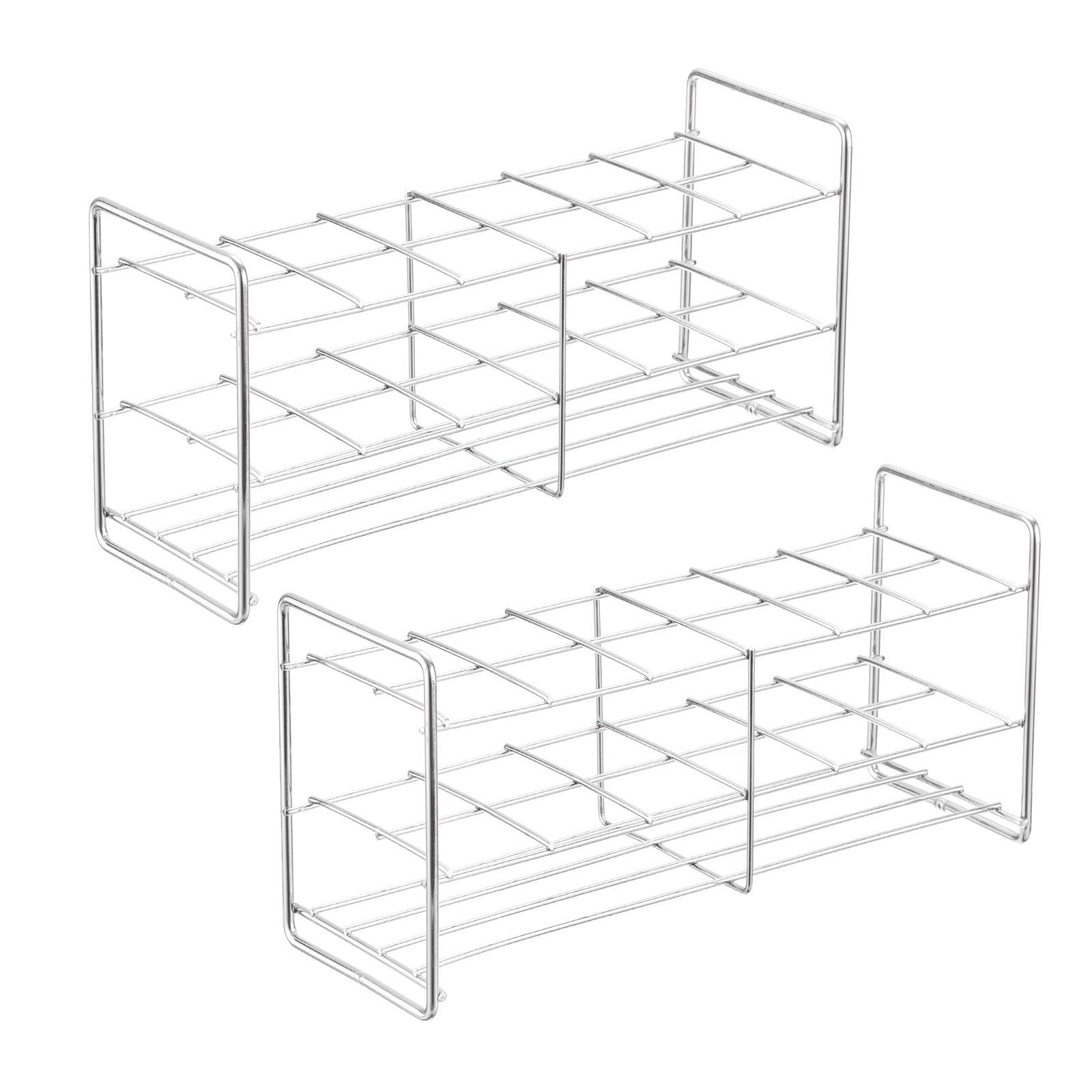2Pcs 12 Holes 27mm Square Hole 304 Stainless Steel Test Tube Rack ...