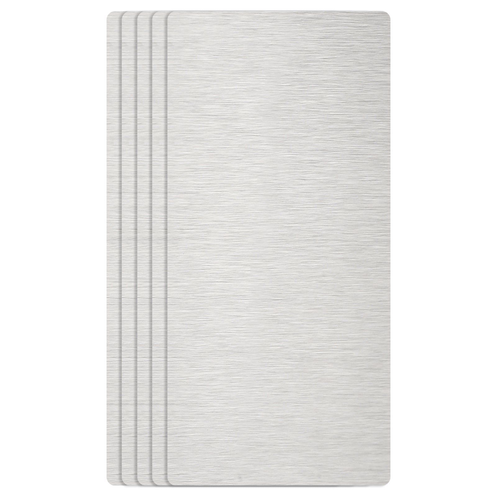 5Pack 80x40x0.4mm Blank Metal Card 201 Stainless Steel Rectangular ...