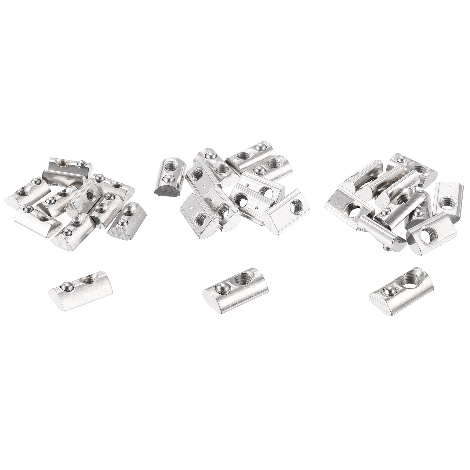 Uxcell T Spring Nut Half Round T Slot Nut Assortment Kit Roll-in Spring ...