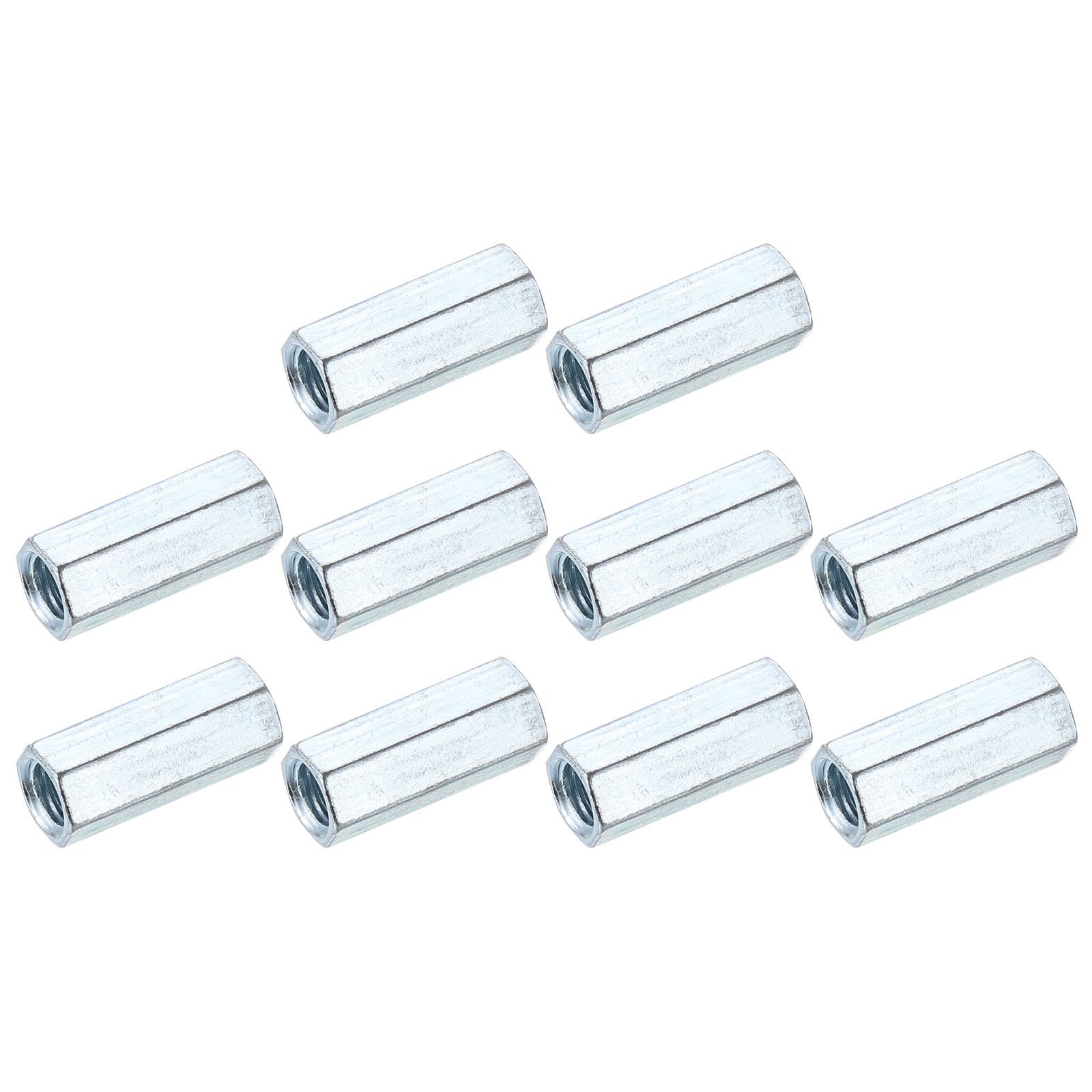 Uxcell Coupling Nuts, Carbon Steel Galvanized Hex Rod Coupling Nuts ...