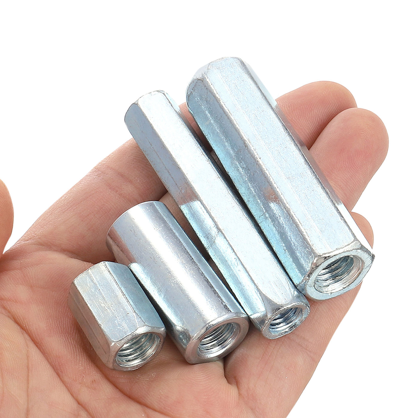 M5 Threaded Rod Couplers Uxcell 5pcs M5x8x12mm Galvanized Carbon Steel ...
