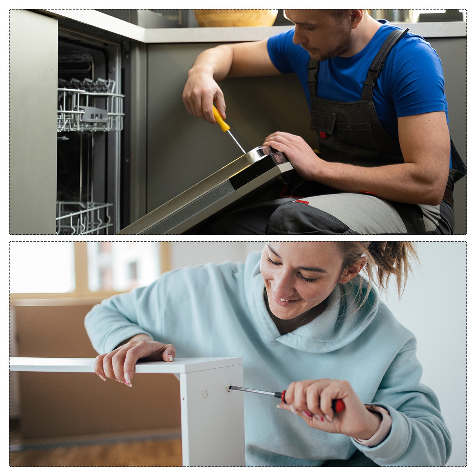 Magnetic Phillips Slotted Screwdriver Flat Head Screw Driver with Non ...