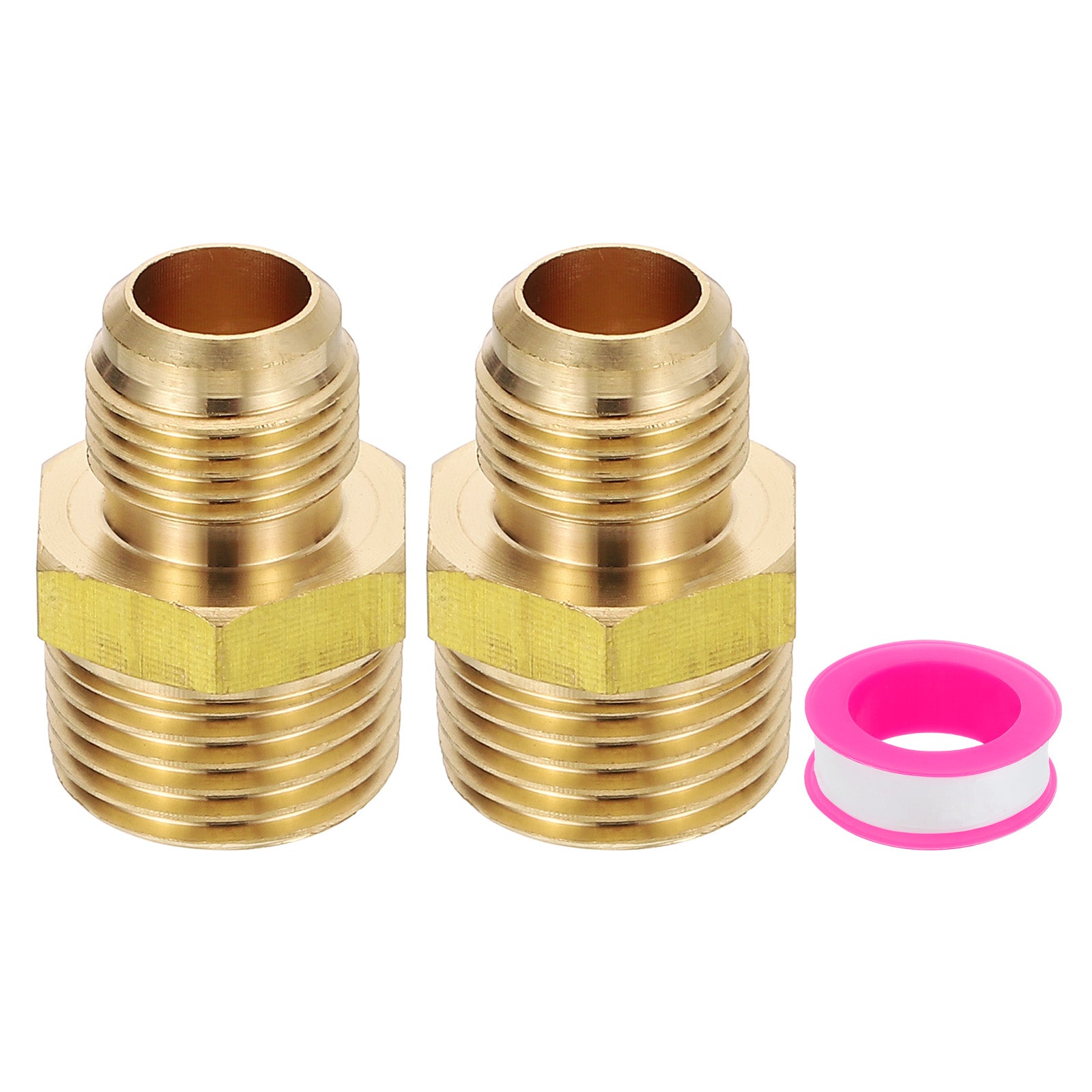 Male Half-Union Brass Pipe Fitting Set, Brass Couples Tube Fittings ...