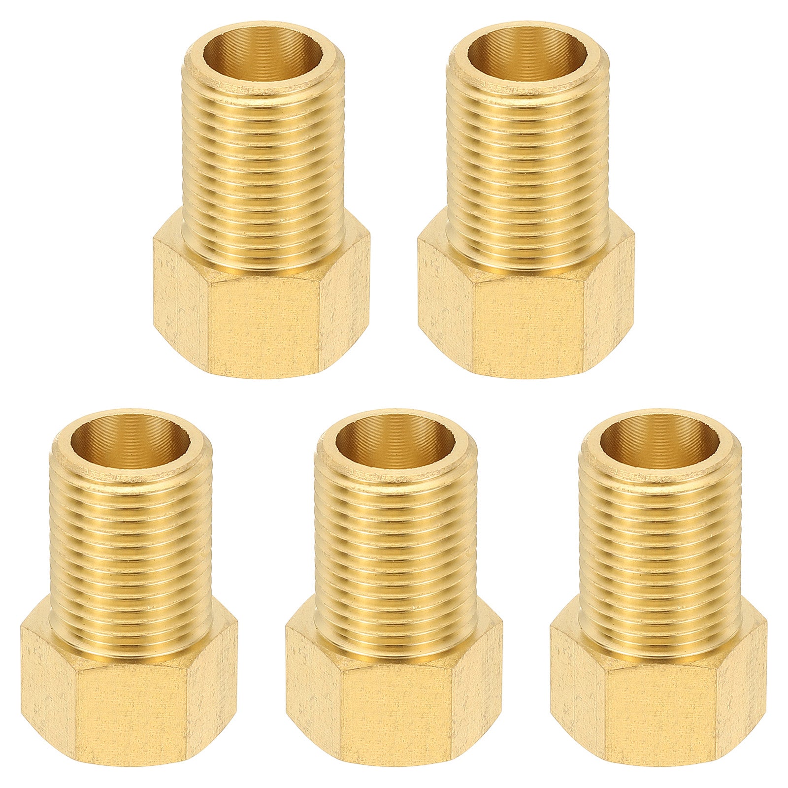 Female Brass Pipe Extension Fitting Adapter, Straight Thread NPS Hex ...