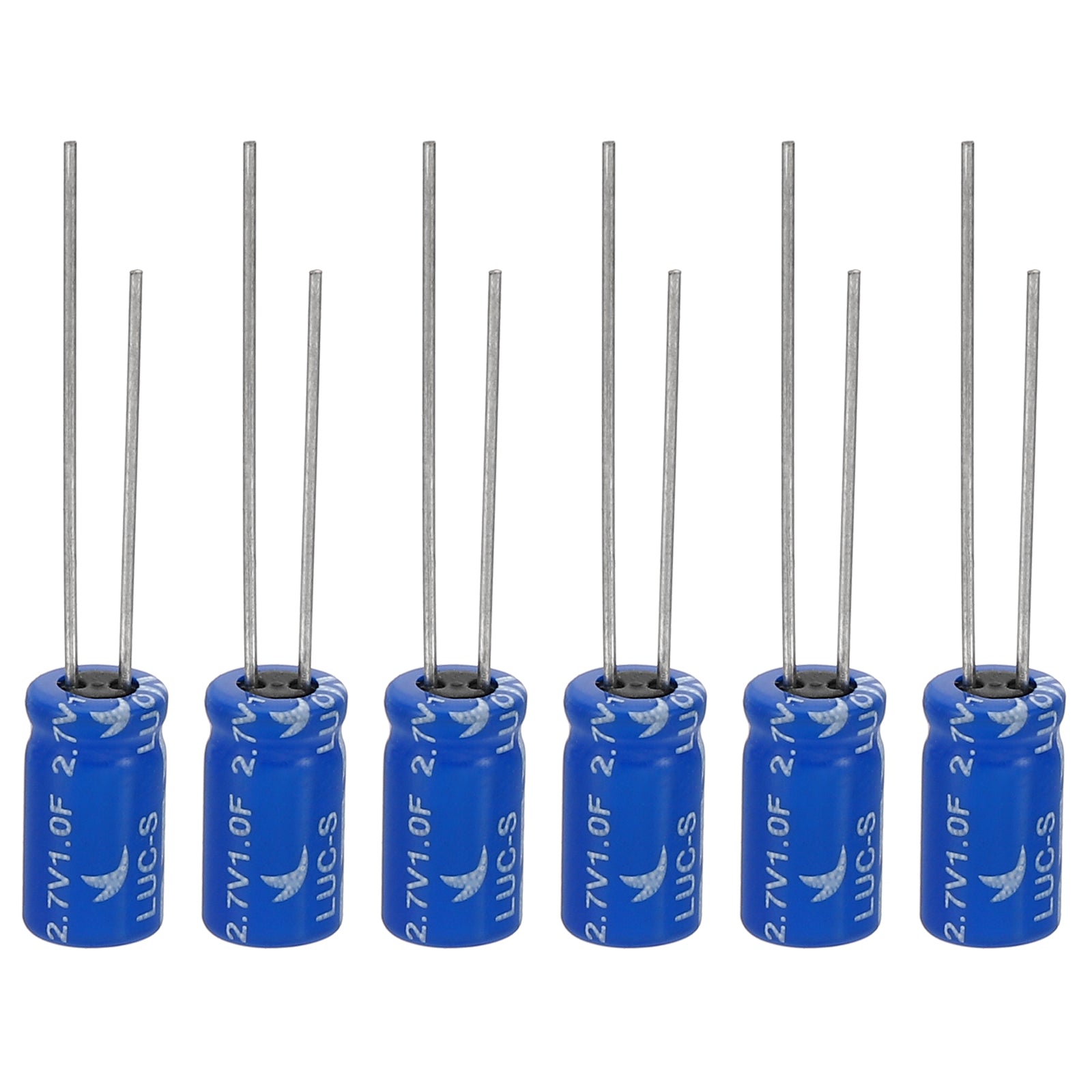6 Pcs 2.7V 1F Farad Capacitor,0.25 x 0.25 x 0.47" Aluminum Super ...