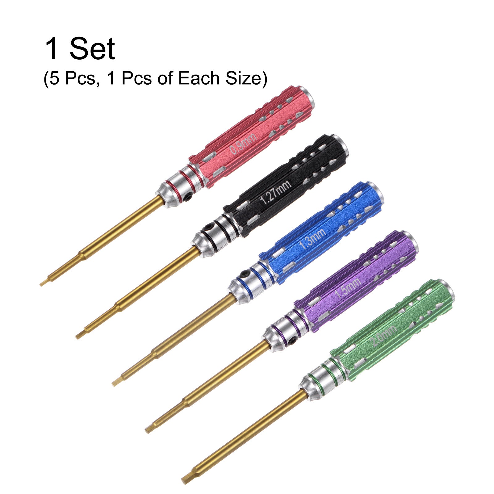 5pcs RC Hex Screwdriver 0.9mm-2mm Mini Hexagon Screwdriver with ...