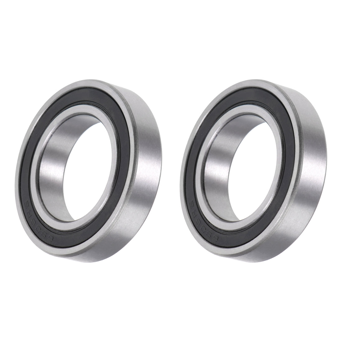 Deep Groove Ball Bearings (6905-2RS, 25mmx42mmx9mm) 2Pcs, Chromium ...