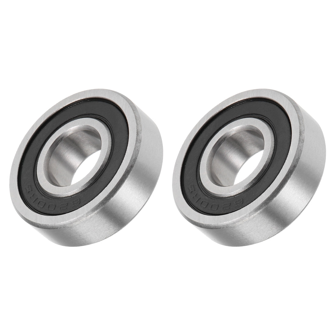 Deep Groove Ball Bearing 6200/12-2RS 12x30x9mm 2Pcs Chromium Steel ...