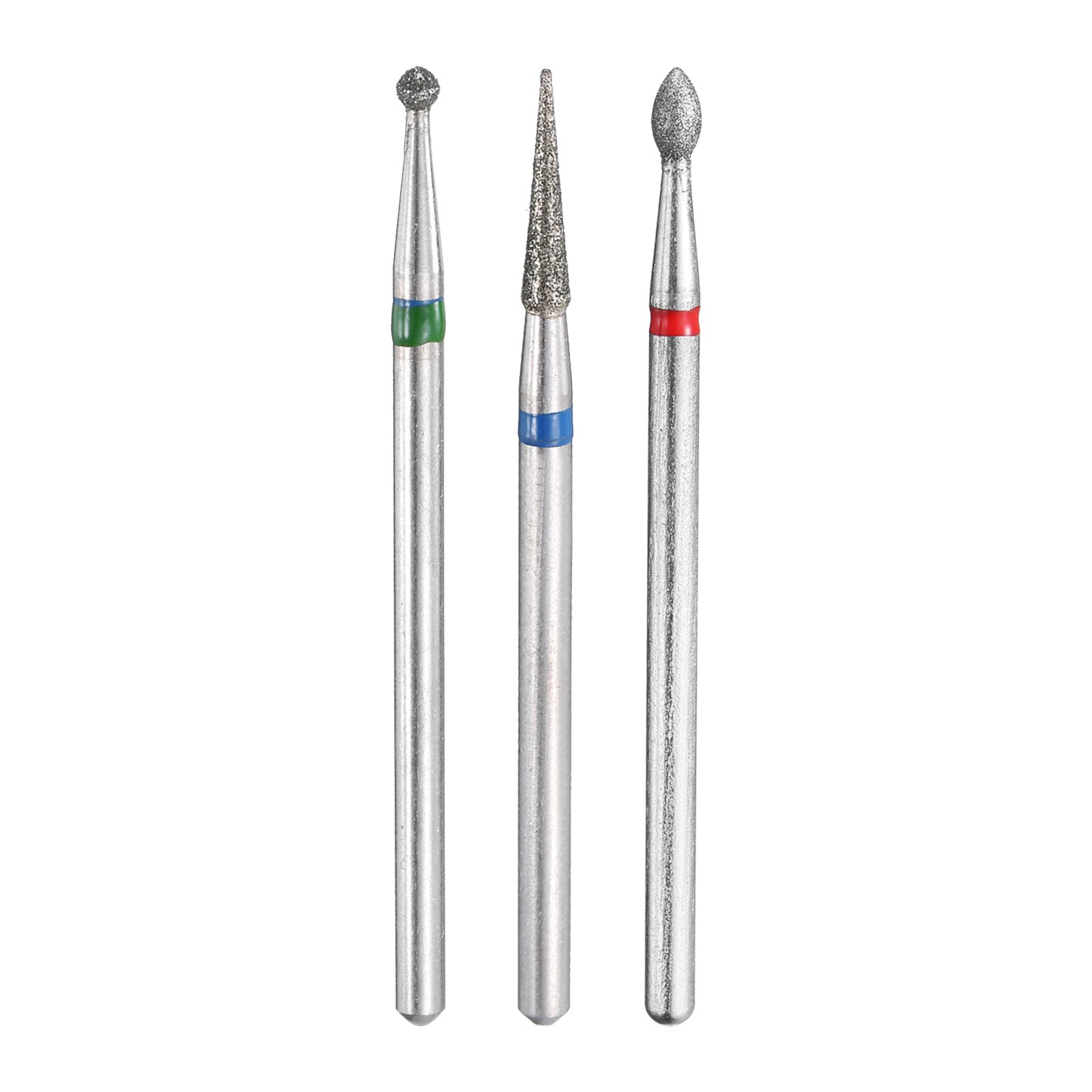 3pcs Diamond Grinding Bit 2mm Ball 2.3mm Oval 2.2mm Tapered | Harfington