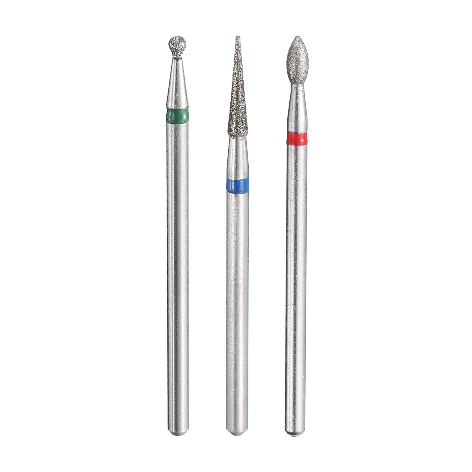 3pcs Diamond Grinding Bit Set 2mm Ball 2.2mm Tapered 2.3mm Oval ...