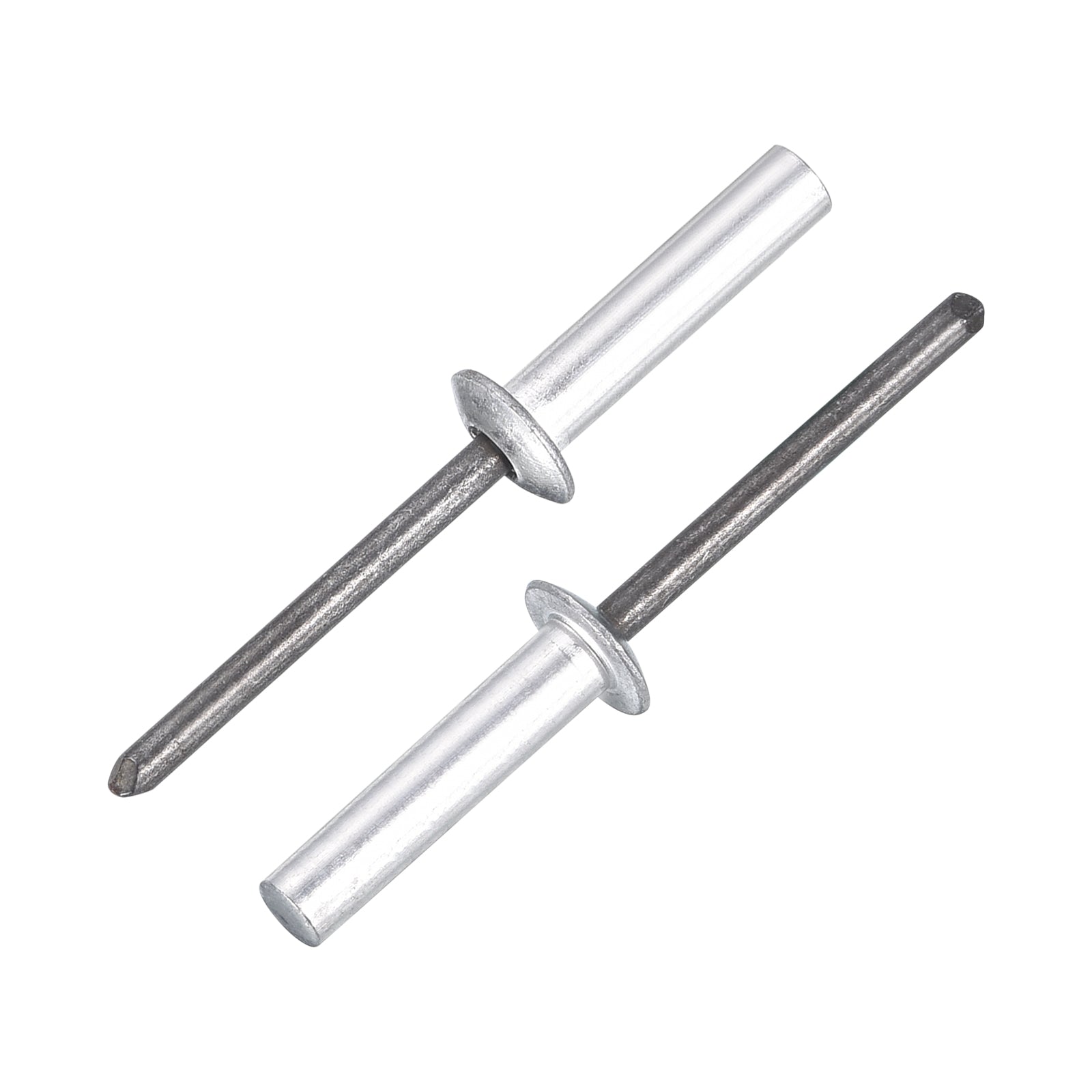 Uxcell Aluminum Blind Rivets, Aluminum Grip and Steel Mandrel, Closed ...