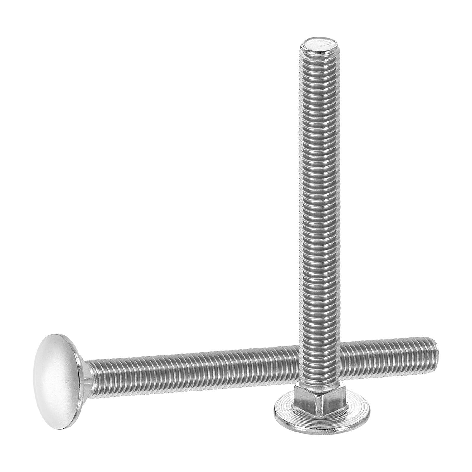 Uxcell 5Pcs M10 x 100mm Stainless Steel Carriage Bolts Round Head ...