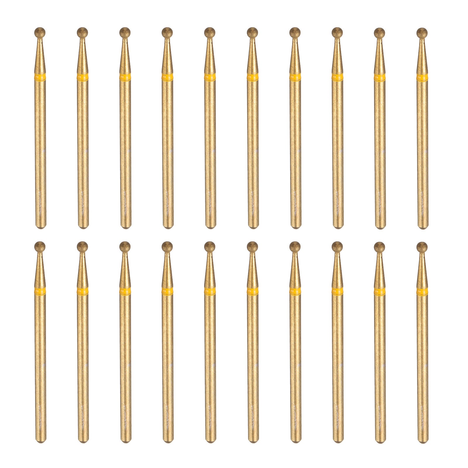 20pcs 325-400 Grits Titanium Diamond Grinding Bit 2mm Ball Head 2mm ...