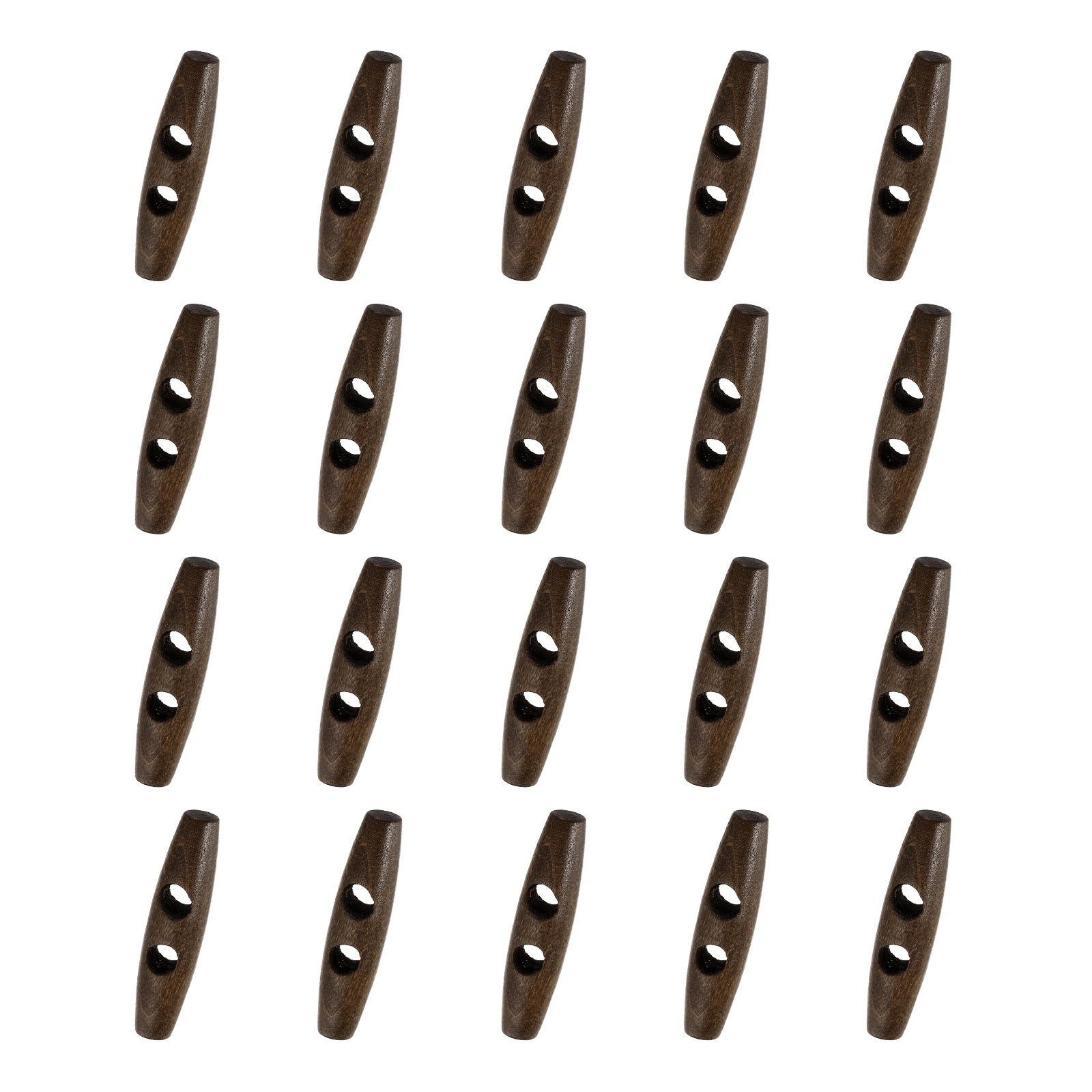40 Pack Wood Sewing Toggle Buttons, (50mm/ 1.97inch) Olive Shape Sewing ...